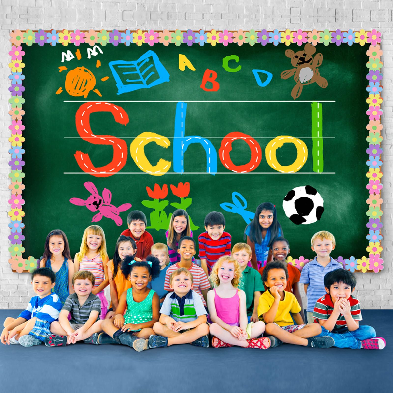 Fill-in Thank You Notes Blue Bulletin Board Border Trim - 65 Feet Ocean ...