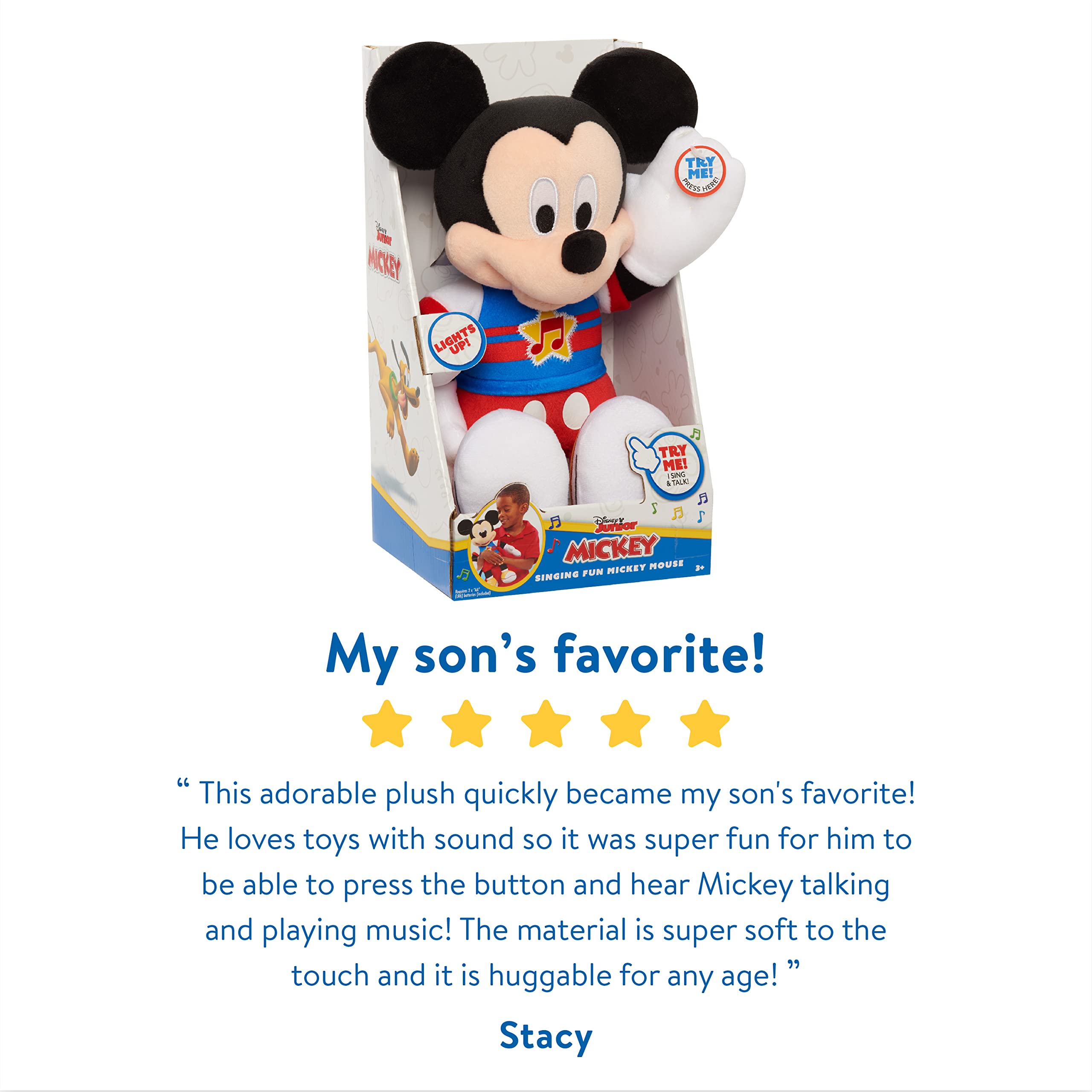 Disney Junior Mickey Mouse Funhouse Singing Fun Mickey Mouse 13 Inch ...