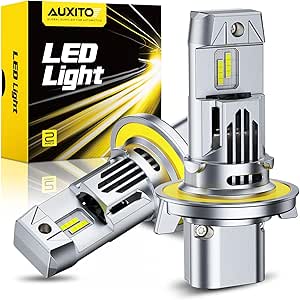 AUXITO Upgraded H13 LED Headlights Bulb, 40000LM Per Set 6500K White 900% Brighter Wireless H13 ...