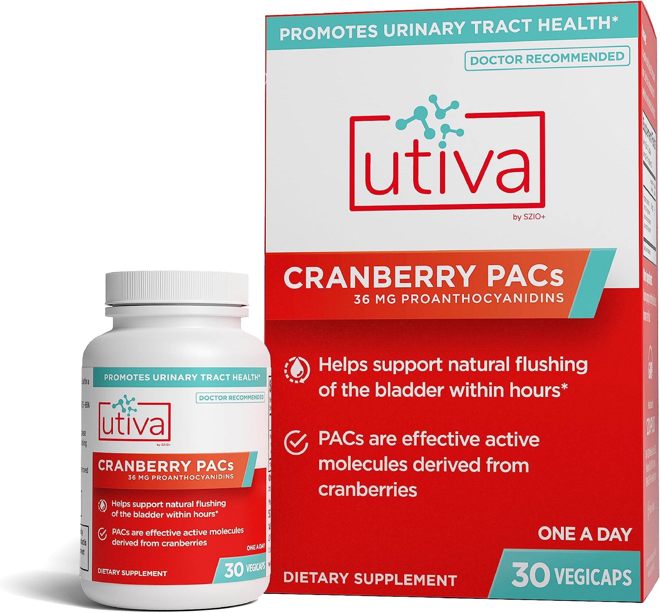 Amazon.com: Utiva Cranberry PACs – Clinically Studied Ingredients 36mg ...