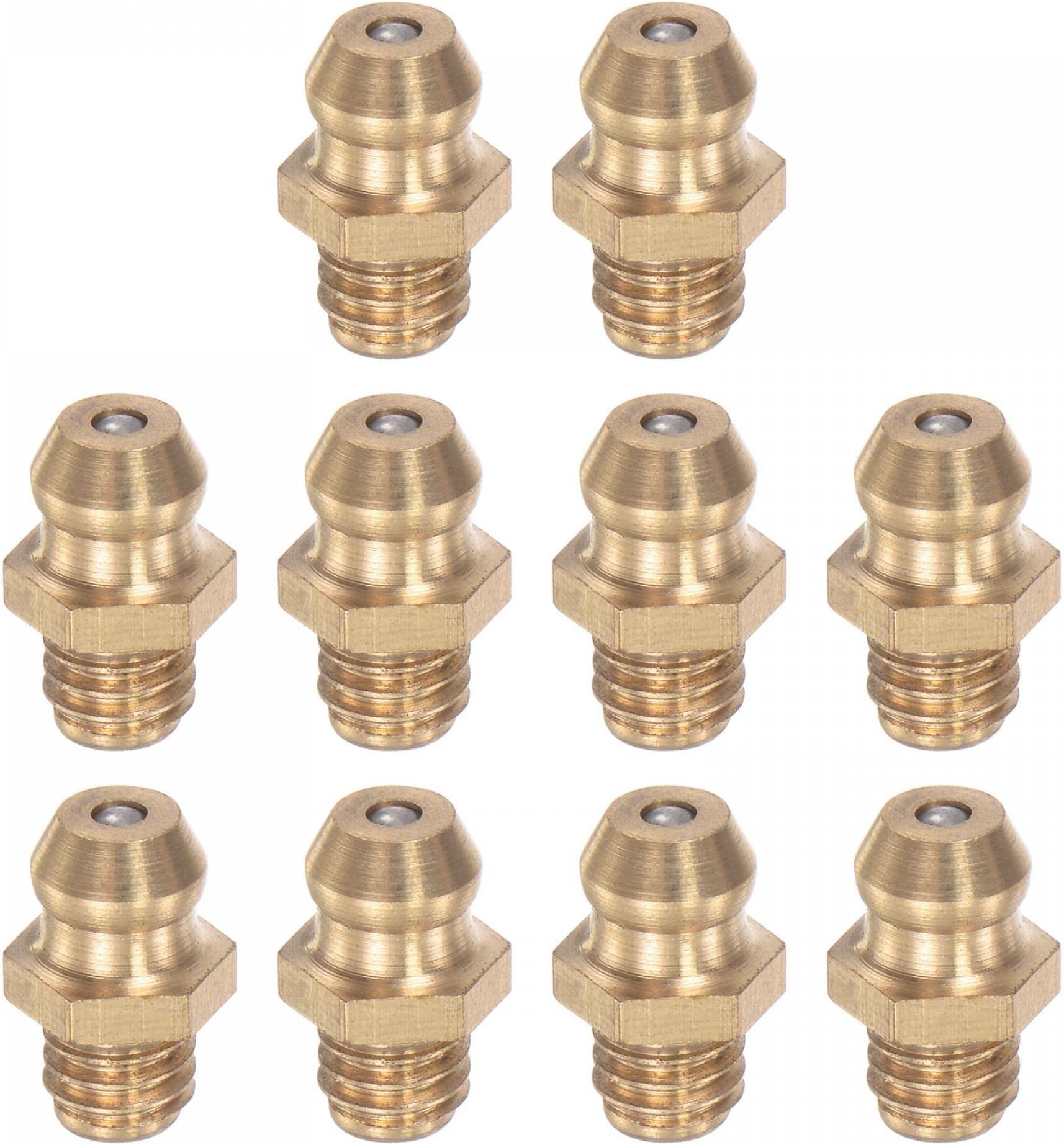 Amazon.com: uxcell Brass Straight Grease Fitting Assortment M6 x 1mm ...