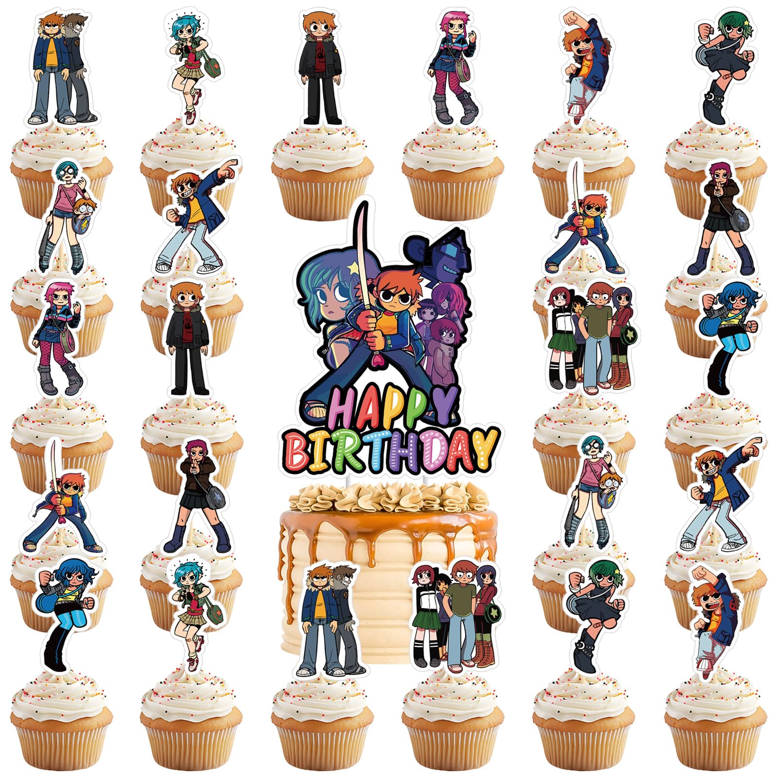 Snapklik.com : Scoot Pilgrim Party Cake Decorations, Scoot Pilgrim ...