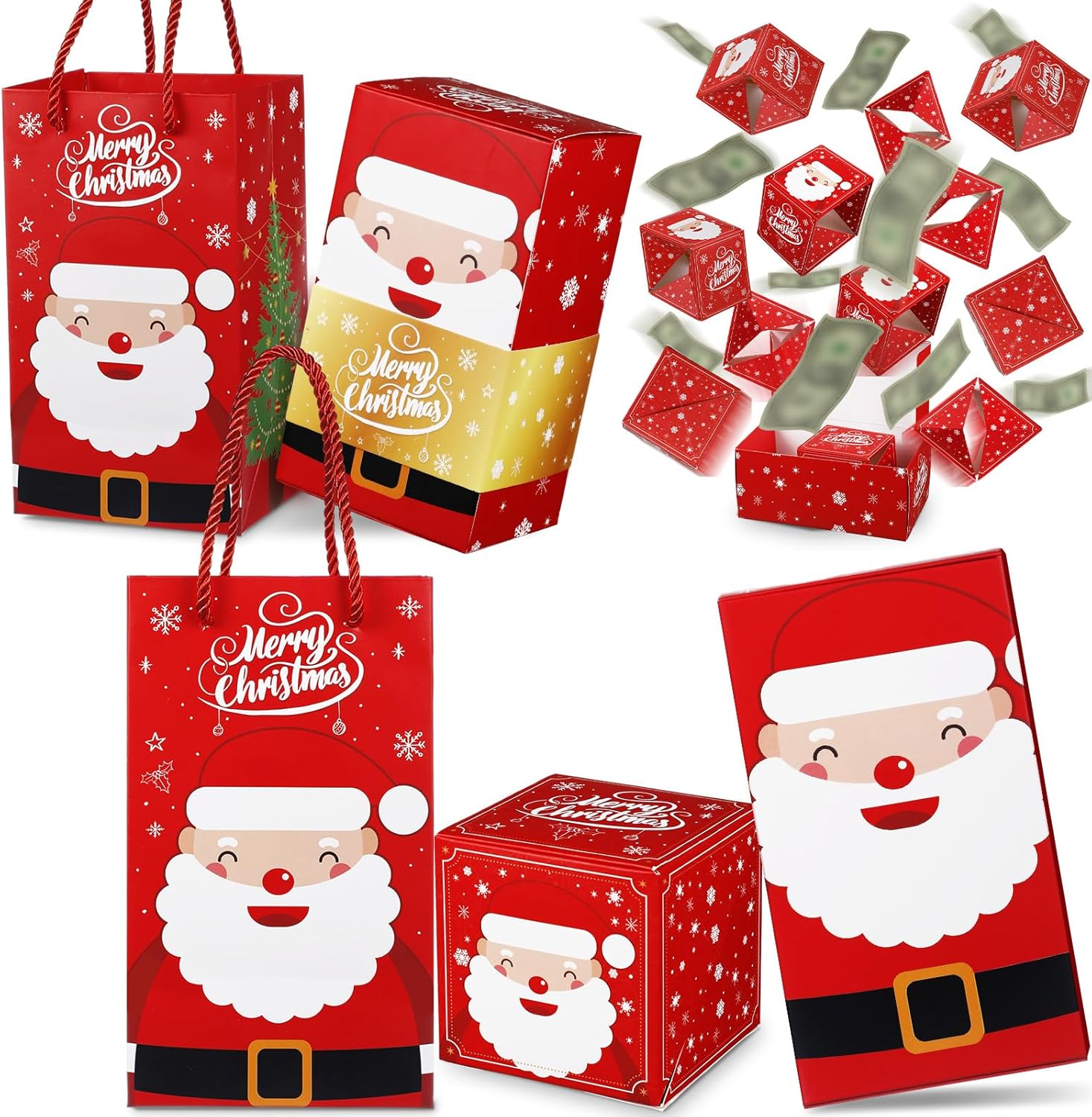 Amazon.com: Kosiz Christmas Exploding Gift Box Set of 2 Exploding Pop ...