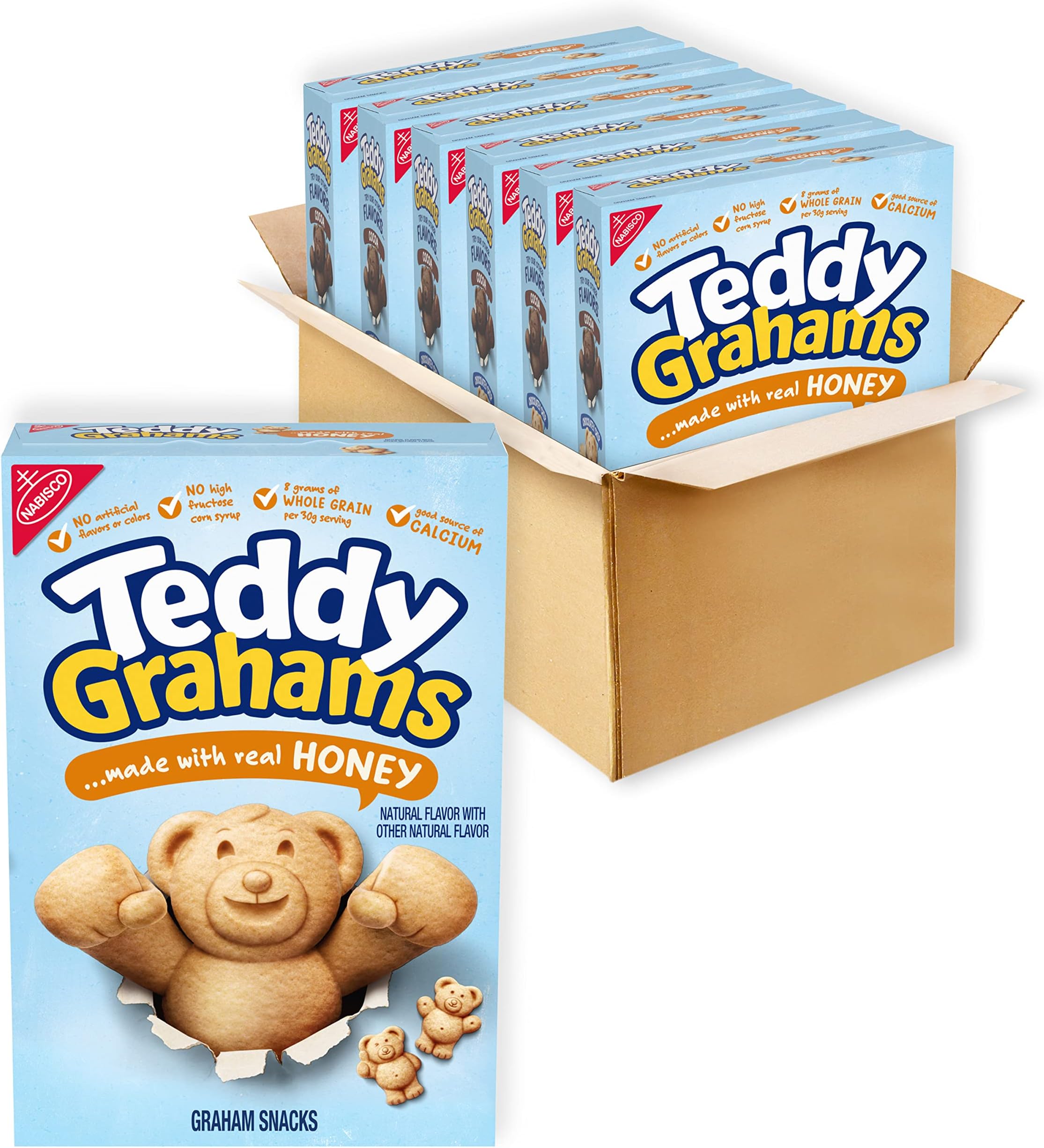 Amazon.com: Teddy Grahams Honey Graham Snacks, 6 - 10 oz Boxes