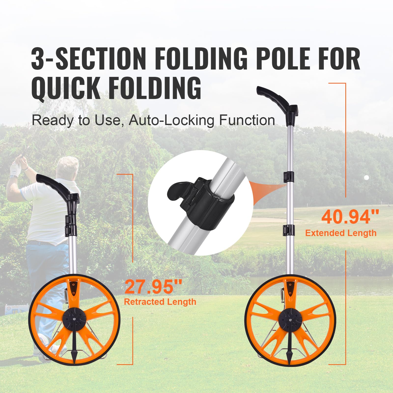 Snapklik.com : VEVOR Measuring Wheel In Feet Or Meters,12.5 In Wheel ...