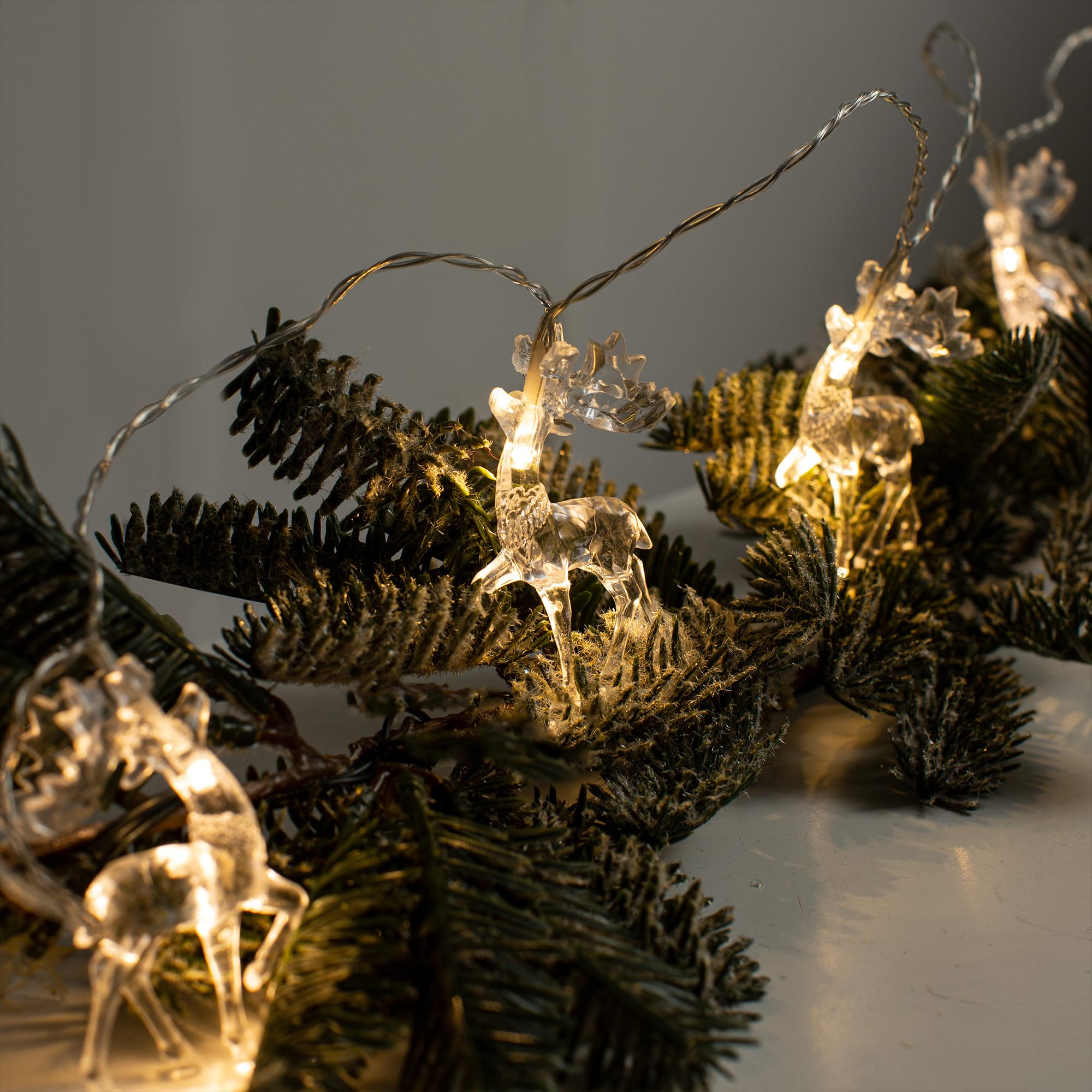 Snapklik.com : Christmas Lights Reindeer String Lights, 6.8FT 10 LED ...