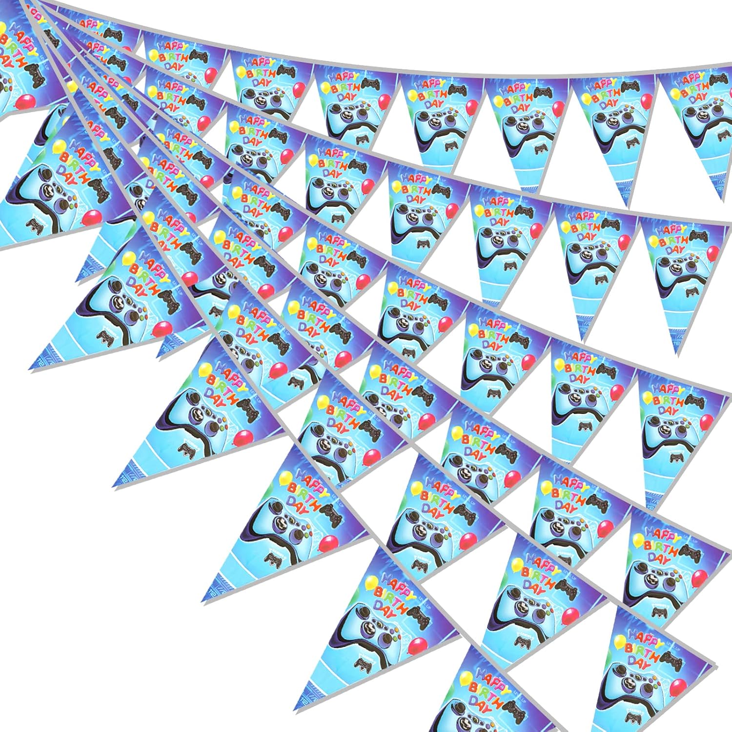 Amazon.com: 49ft Video Gamer Birthday Decorations, Video Gamer Pennant ...