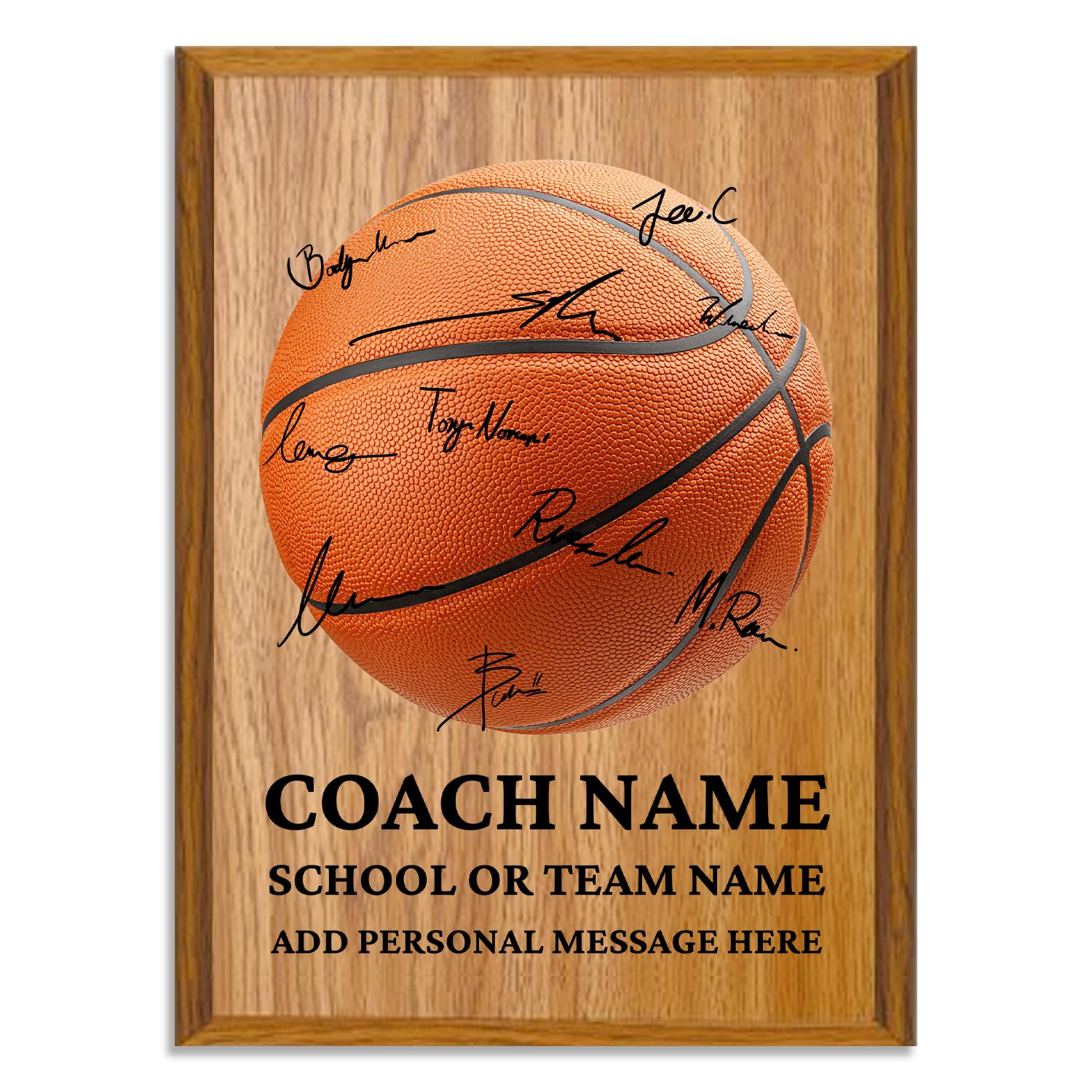 Amazon.com : Personalized Basketball Coach Plaque – Custom Basketball ...
