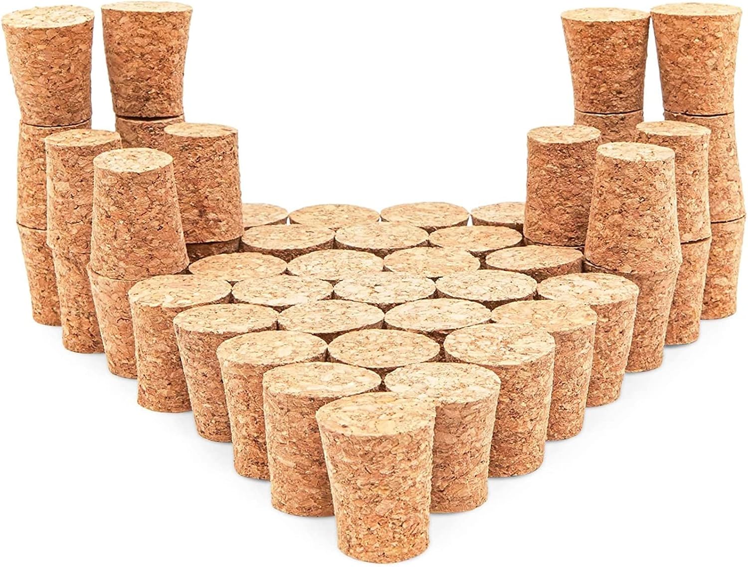 Amazon.com: Juvale Size #8 Tapered Cork Plugs (0.84 x 0.67 x 1 in, 50 ...