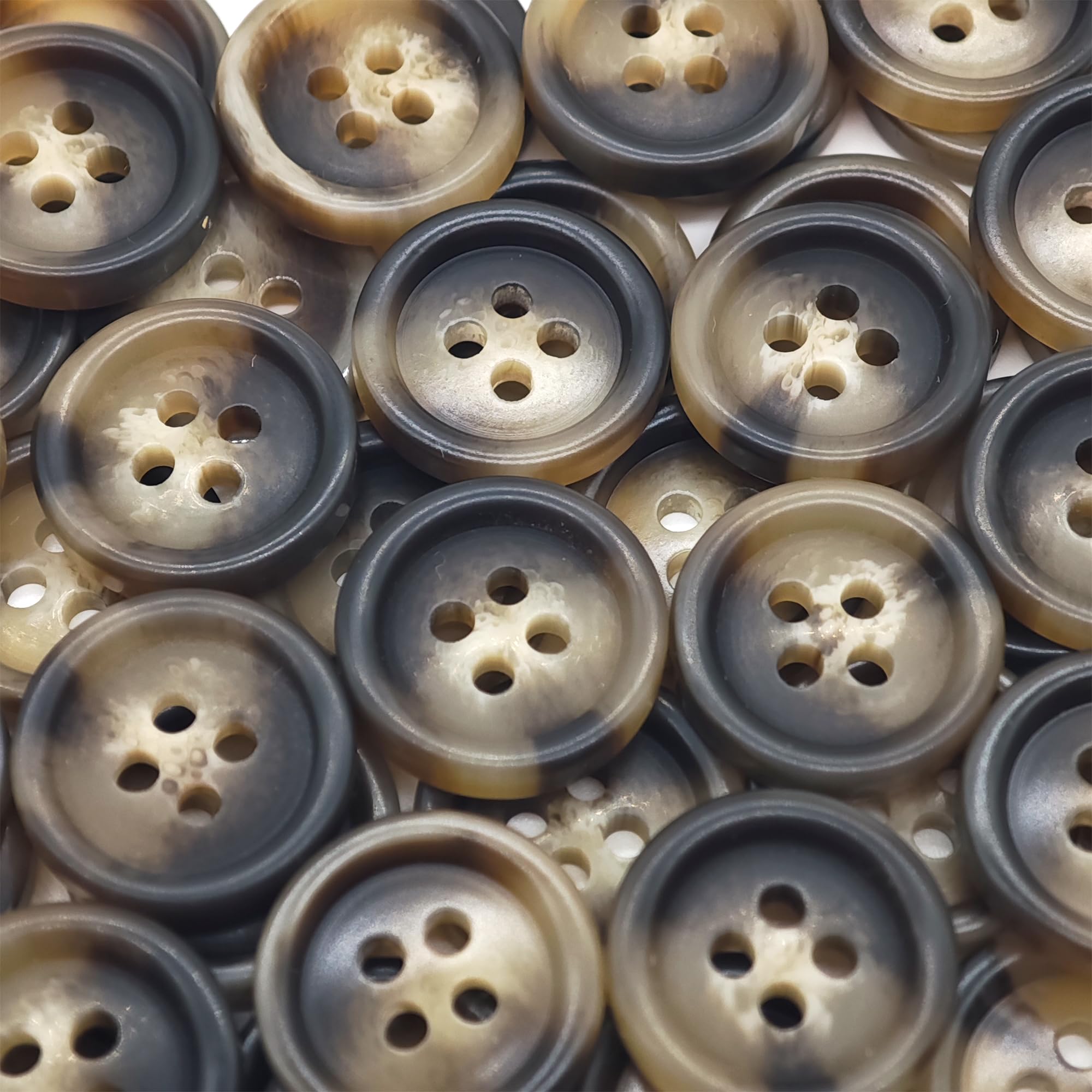 Amazon.com: CANDEOLA 40-Pcs 5/8" Small Brown Resin Sewing Buttons ...