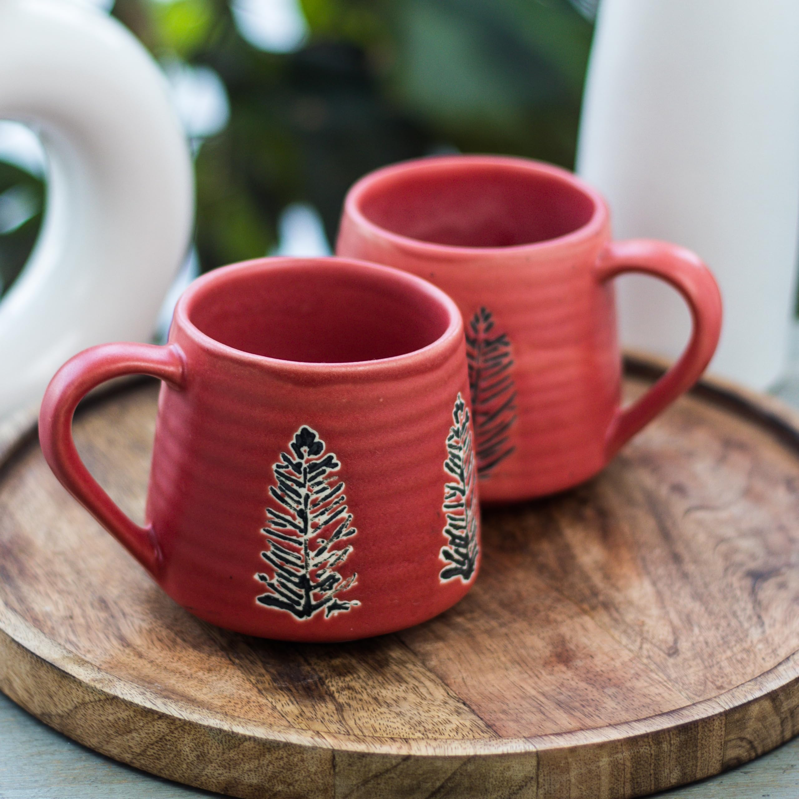 Hot Tea Red Mug WEIRDO WEIRDEST RED Mug Set New OpalHouse Stoneware