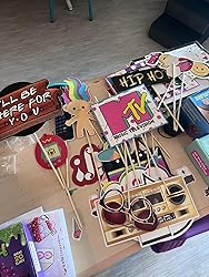 Amazon.com: 90s Photo Booth Props, 39Pcs 90s Theme Party Decorations ...