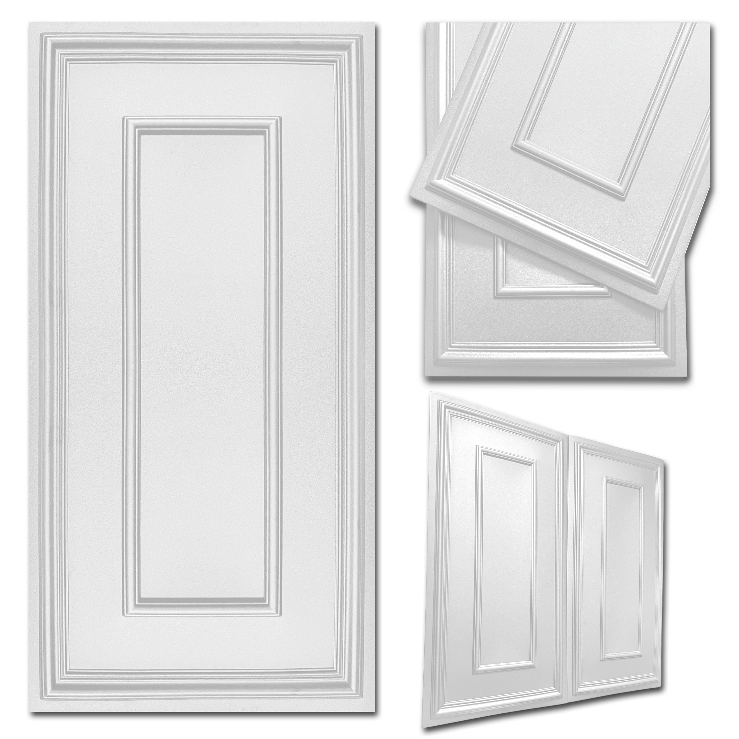 DECCART Wandpaneele 3D - Wandverkleidung Innen - Paneele Wand Weiß ...