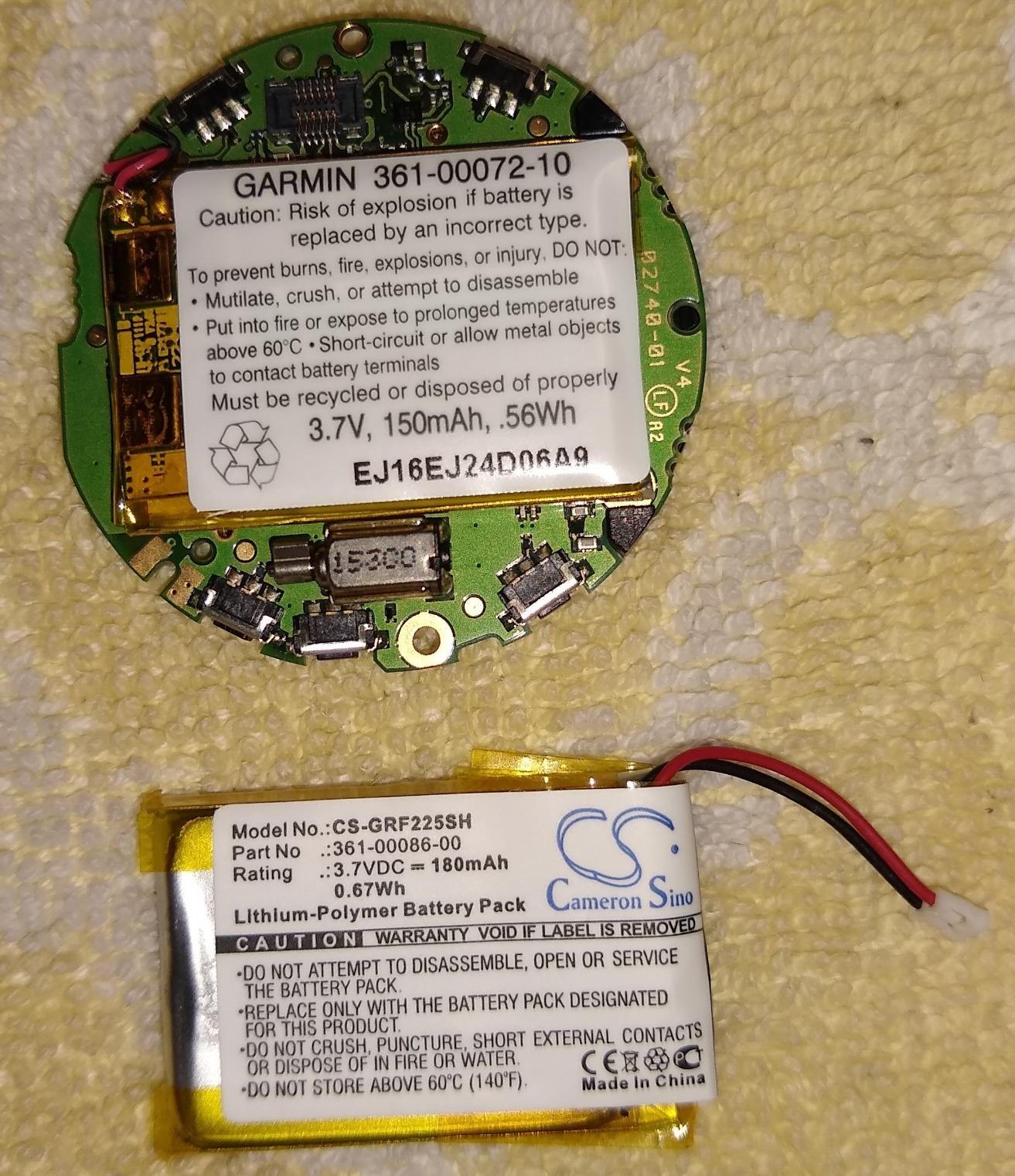 Amazon.com: Xsplendor Replacement Battery for Garmin Forerunner 225 ...