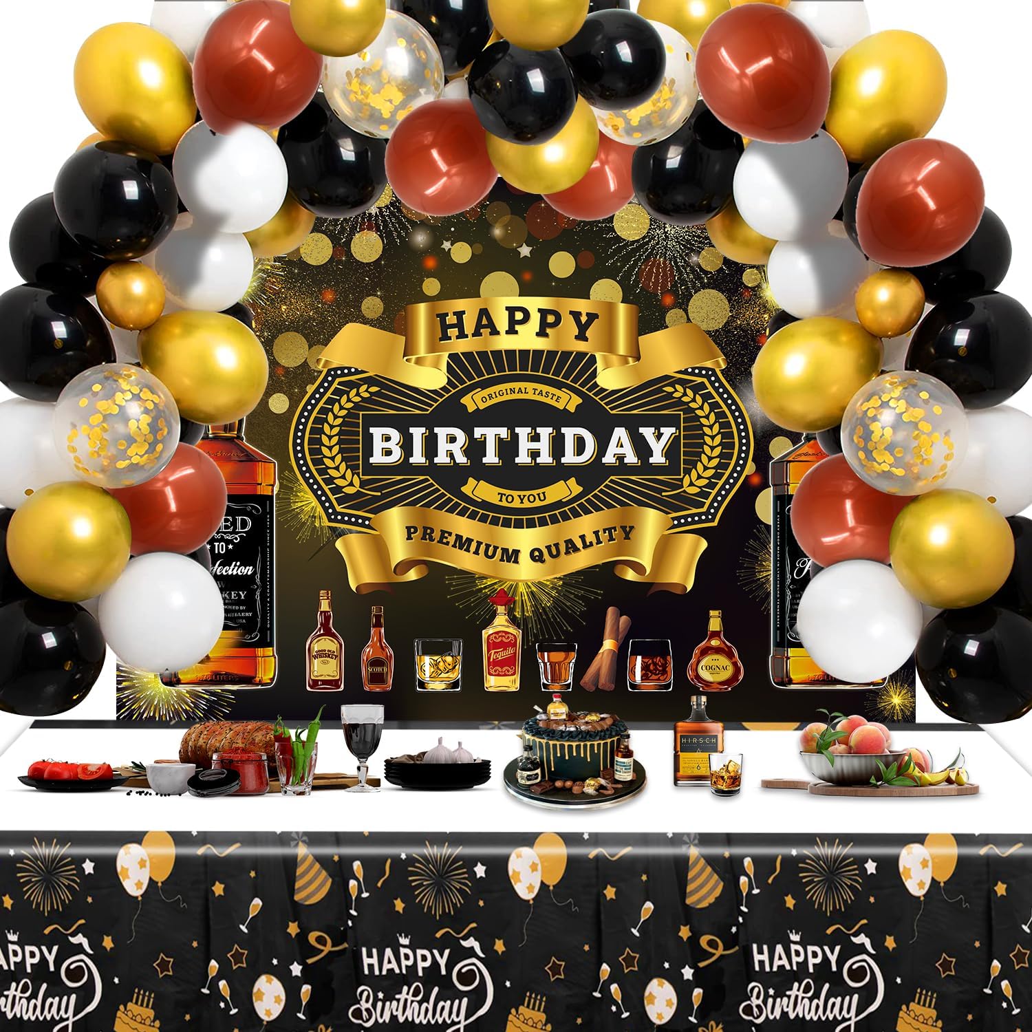 Amazon.com: Heidaman Party Decorations For Men，Aged to Perfection Party ...