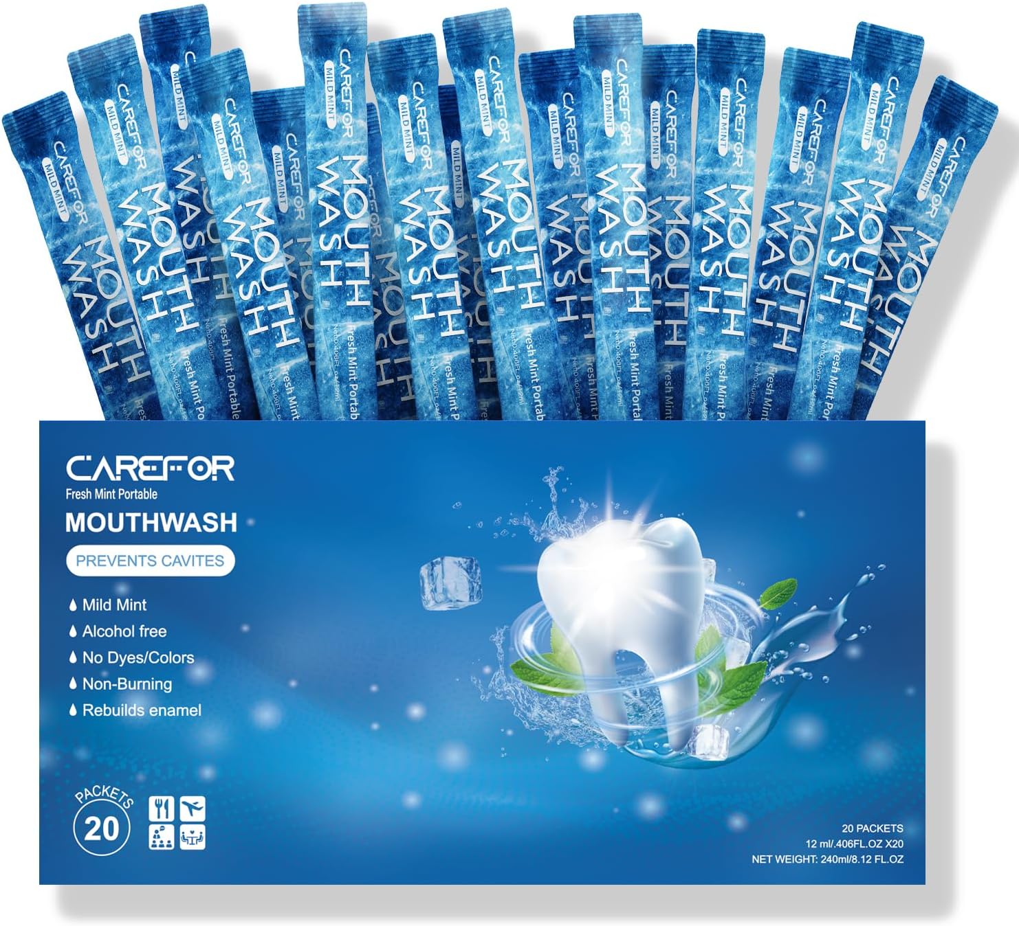 Amazon.com : Mouthwash Travel Size, Portable Fresh Breath Mouthwash ...