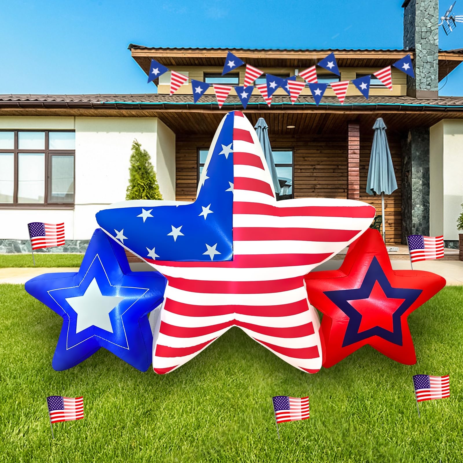 Amazon.com: JOYEASE 7 FT 4th of July Inflatables Outdoor Decorations ...