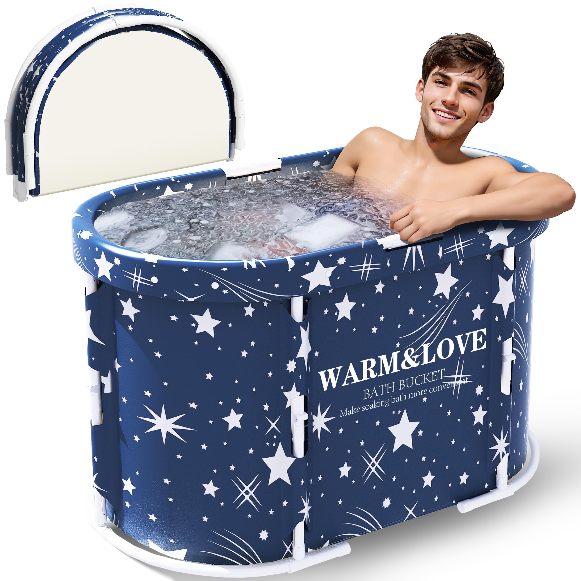 Portable Bathtub, Foldable Freestanding Bathtub for Adults and Kids ...