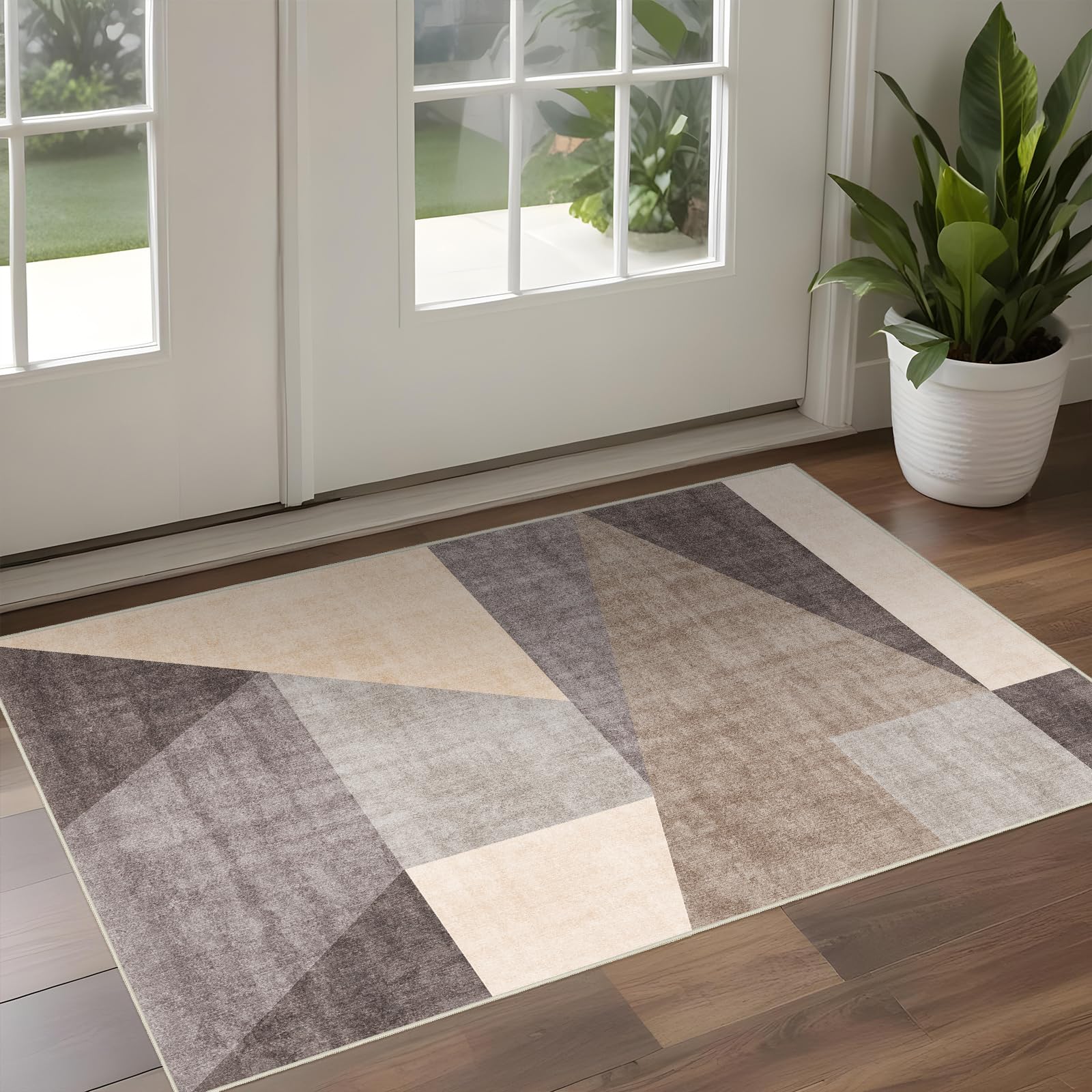 Amazon.com: Puino Washable Modern Area Rug: 2x3 Geometric Area Rugs for ...