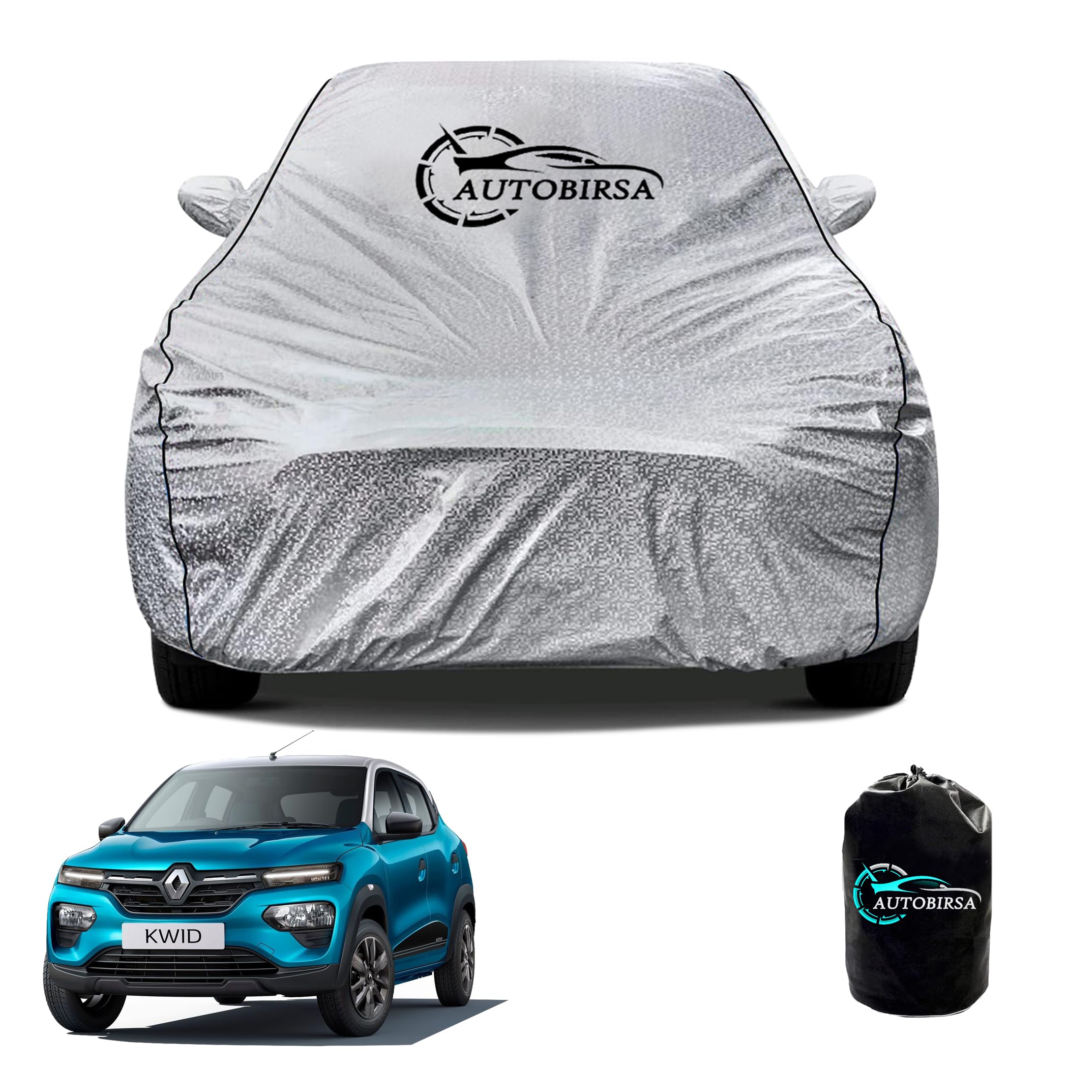 AUTOBIRSA Waterproof Car Body Cover for Renault Kwid with Mirror and ...