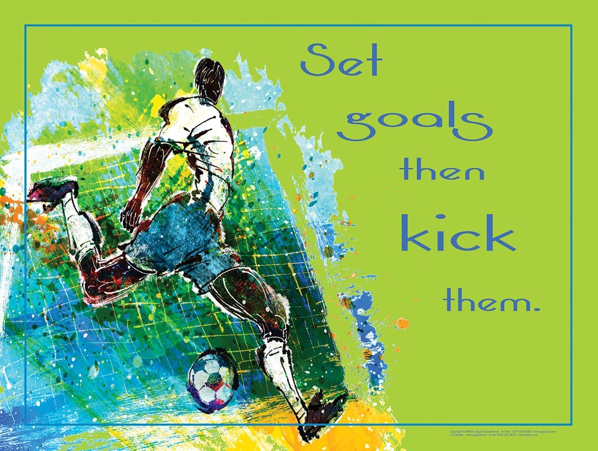 Amazon.com: Set Goals Motivational Soccer Poster Laminated: Posters ...