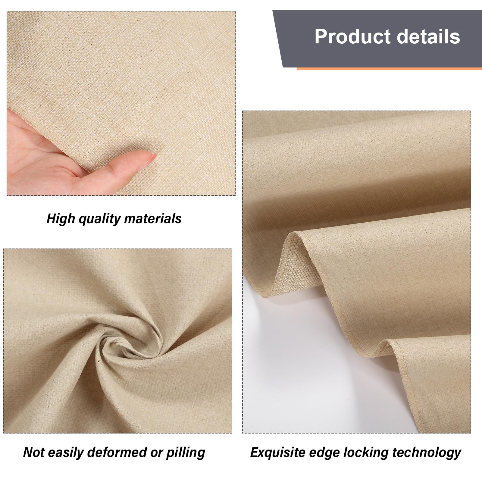 4.6 x 30 Feet Burlap Carpet Runner Runway Rug with Carpet Tape for ...