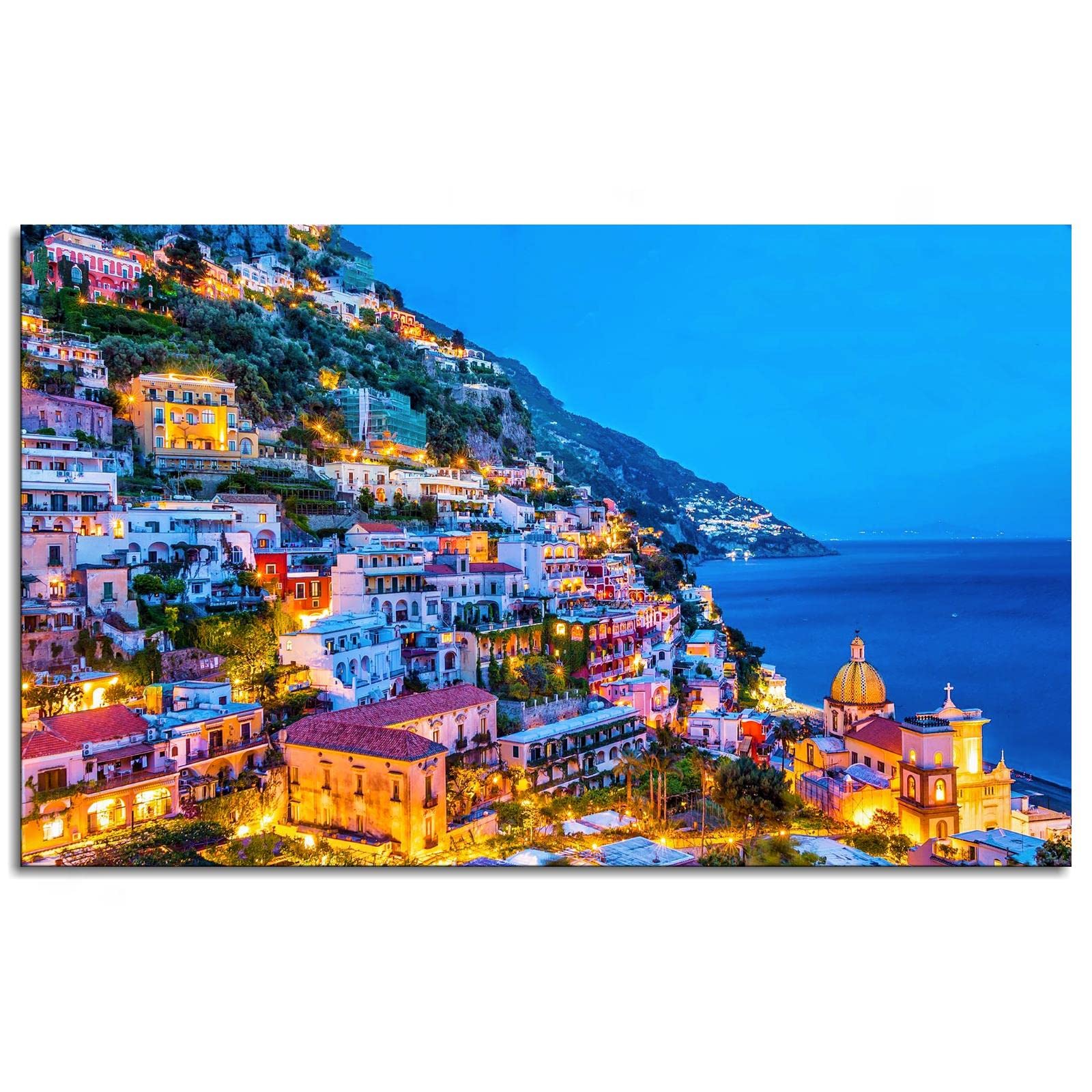 Amazon.com: Italy Positano Coast Canvas Wall Art For Living Room ...