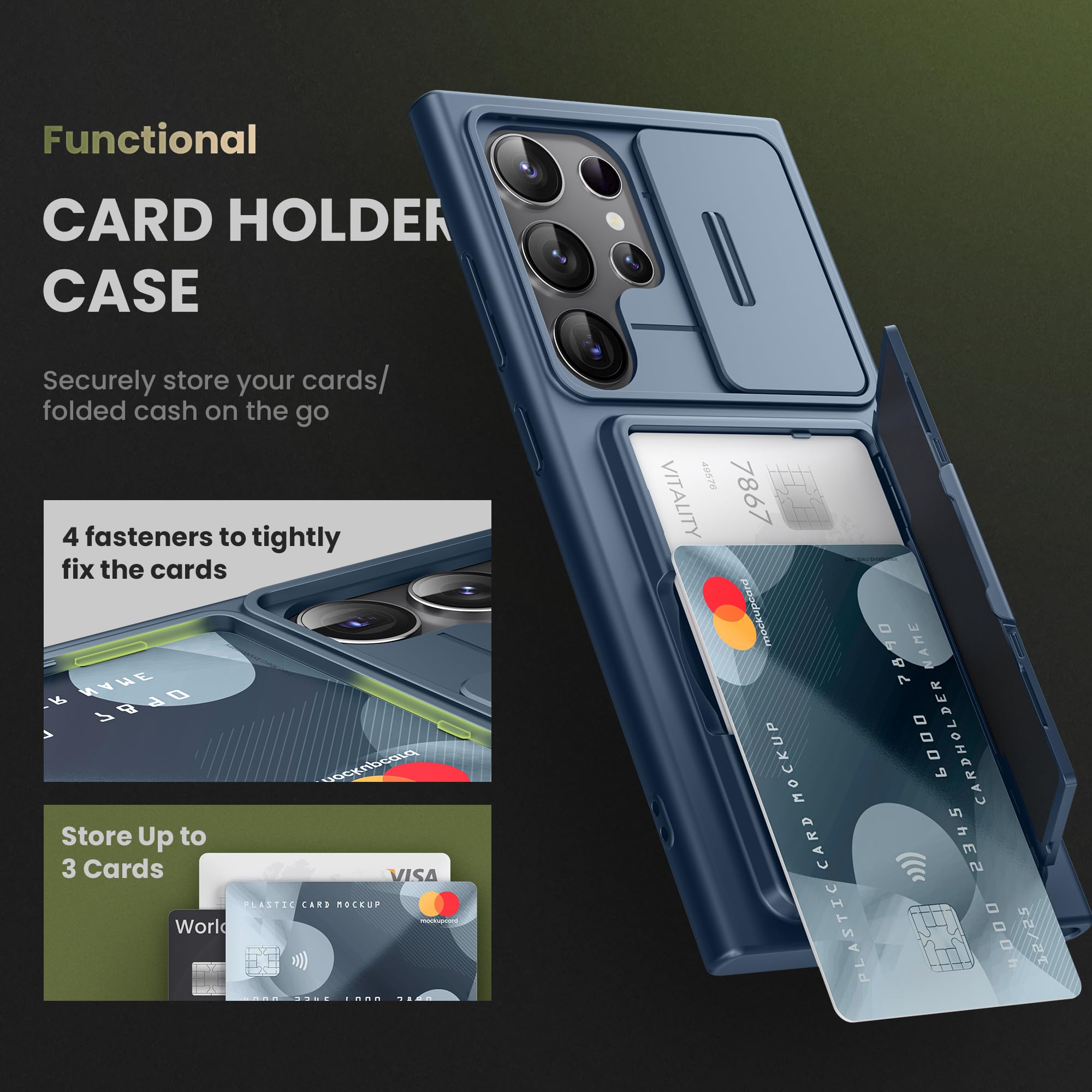 Snapklik.com : TONGATE For Samsung Galaxy S24 Ultra Case Wallet