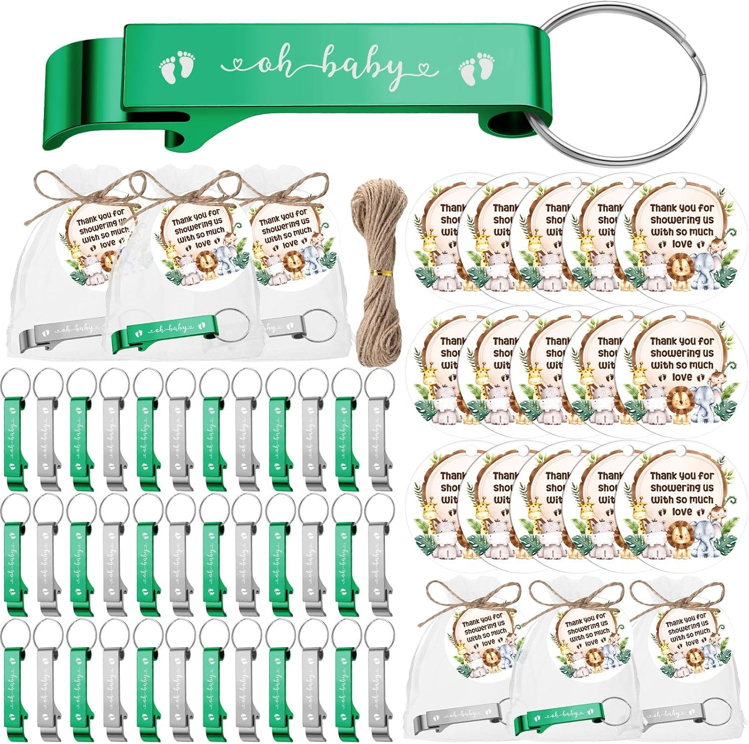 Amazon.com: Ecation 50 Set Baby Shower Favors for Guests 50 Bottle ...