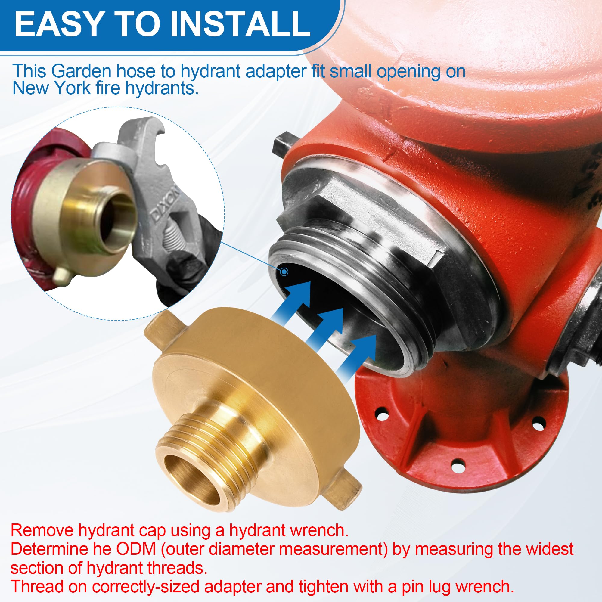 Snapklik.com : Brass Fire Hydrant Adapter, 1-1/2" NST (NH) Female X 3/4 ...