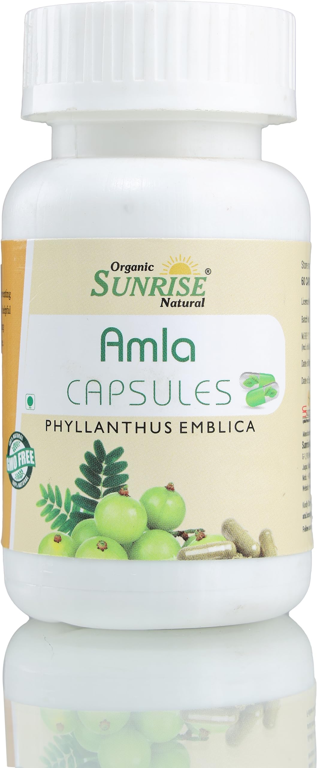 SUNRISE Natural Amla Capsules 60_ Organic Antioxidant Immunity Enhancer ...