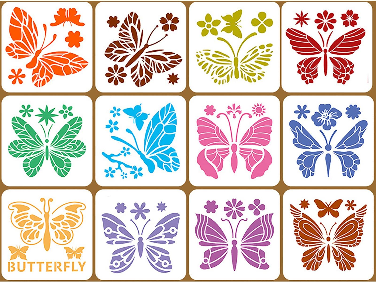 Amazon.com : Butterfly Stencil - Butterfly, Butterfly Stencils, Stencil ...