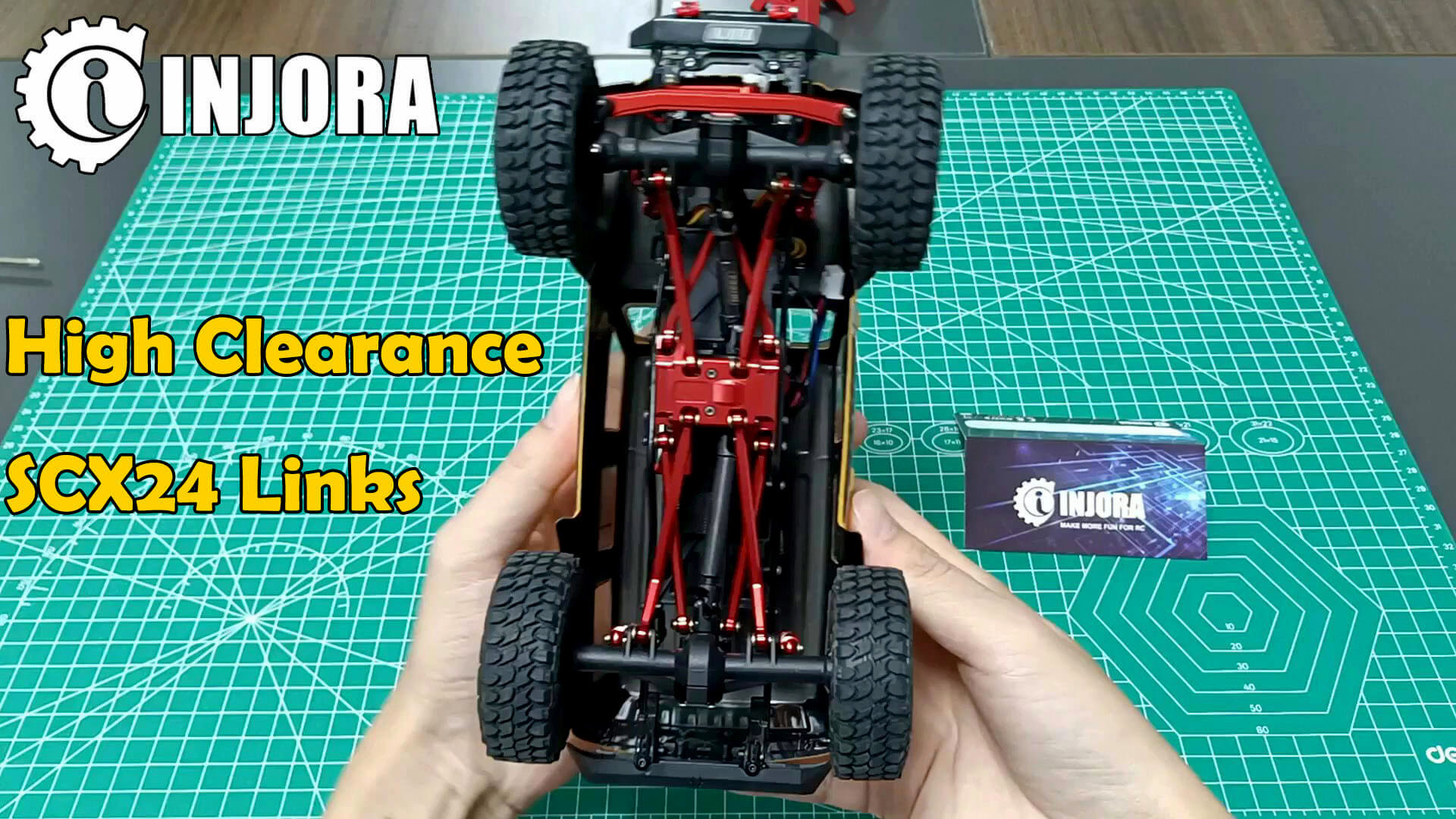 Watch INJORA SCX24 High Clearance Chassis Links and Skid Plate on ...