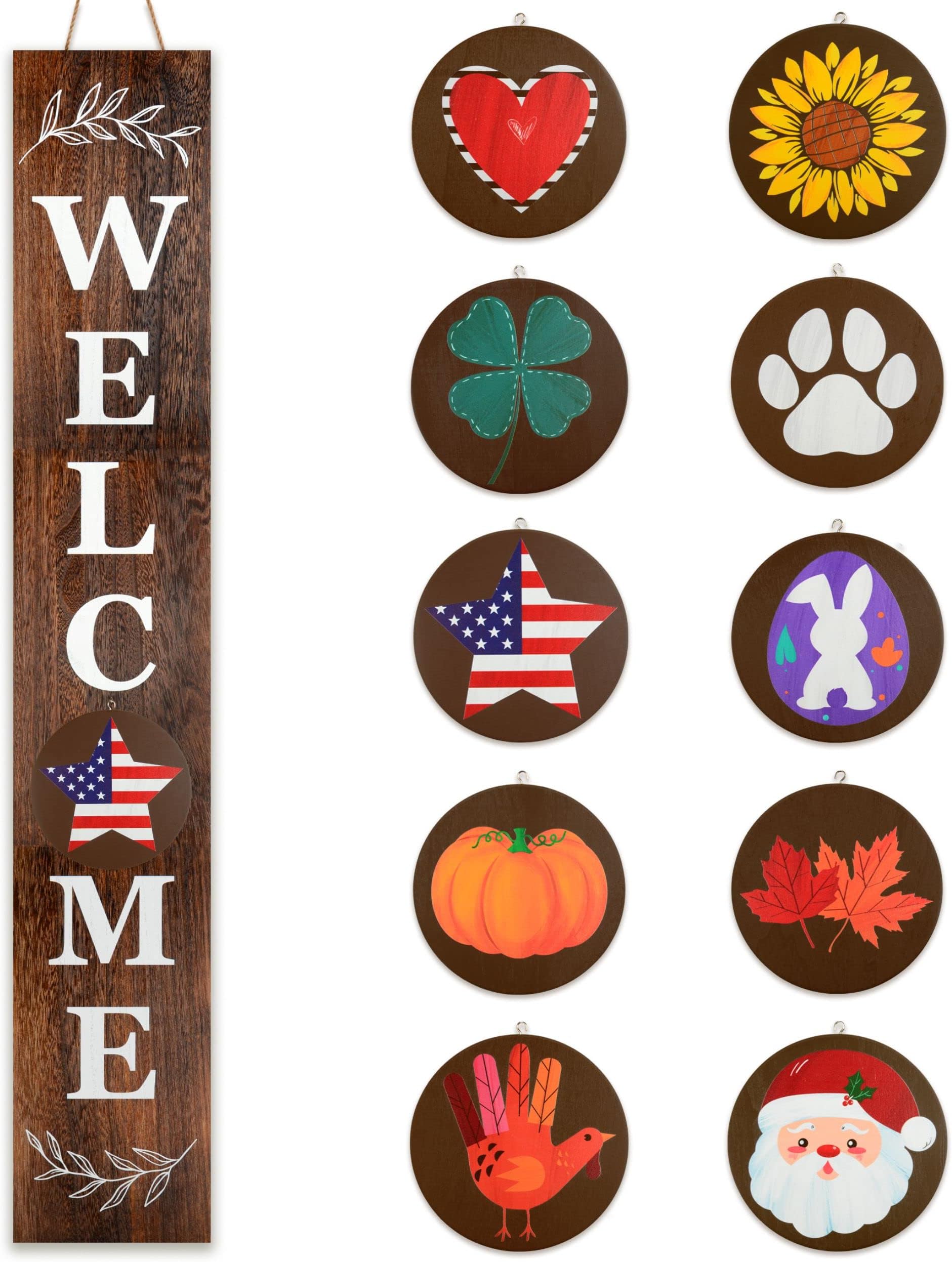 Amazon.com: Fox Valley Traders Folding Wooden Welcome Sign, Including ...