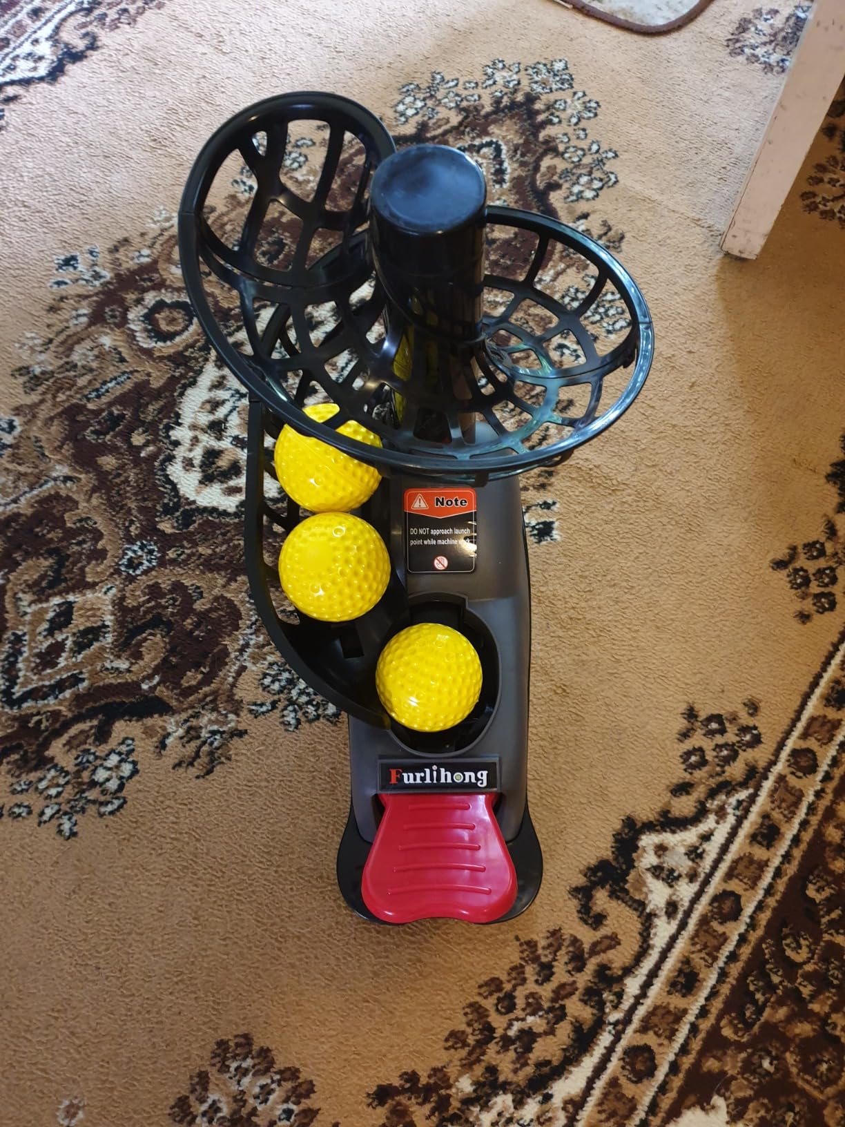 Furlihong 898BH Baseball Soft Toss Machine, Angle Adjustable, Step On ...