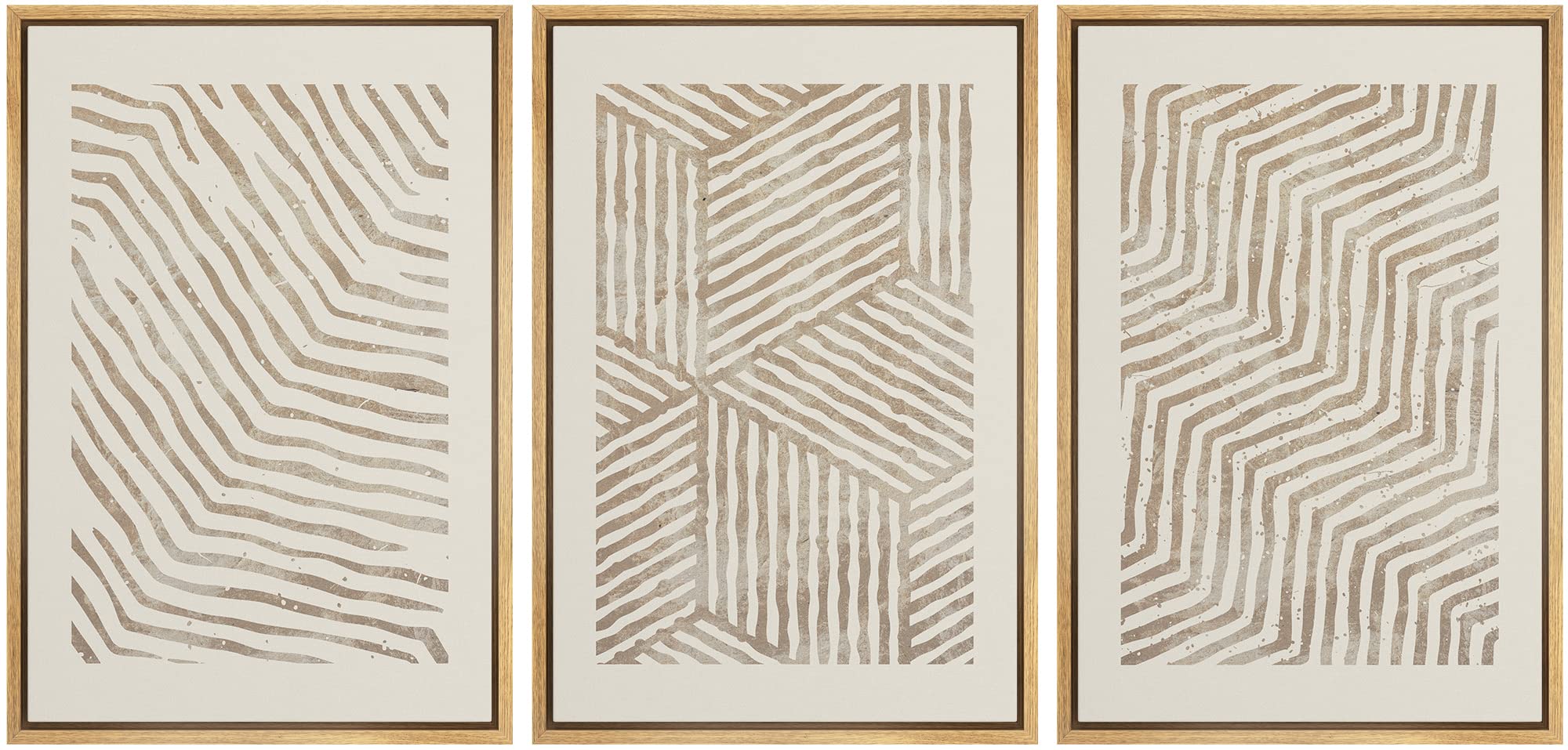 Amazon.com: SIGNLEADER Framed Canvas Print Wall Art Set 3D Geometric ...