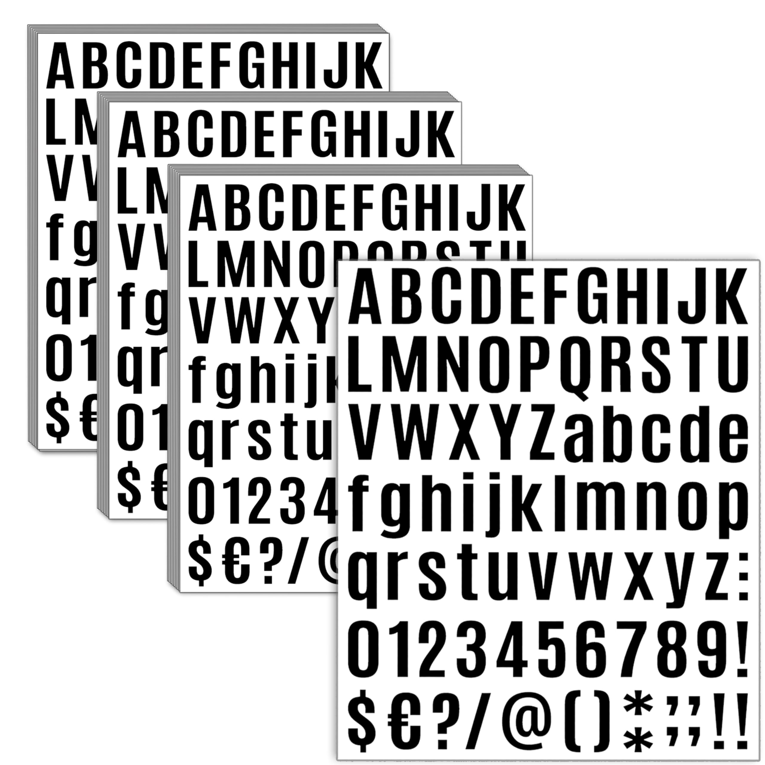 Snapklik.com : AVERZELLA 2200 Pcs Black Vinyl Letter Stickers 26 Sheets ...