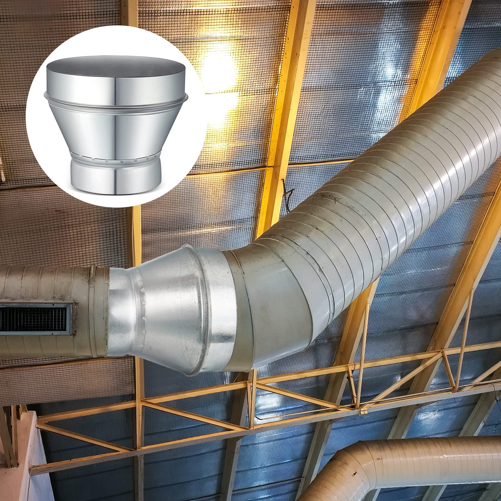 Dunzy Duct Reducer 6 to 4 Inch Ducting Connector Duct Adapter Air ...