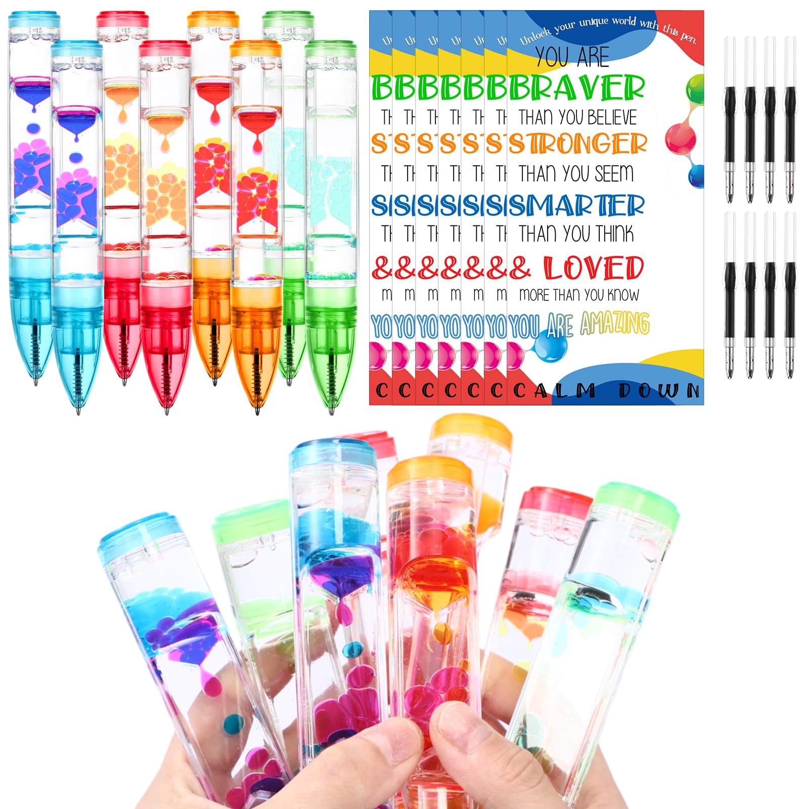 Amazon.com: Cholemy 8 Pack Liquid Motion Bubbler Pens with ...