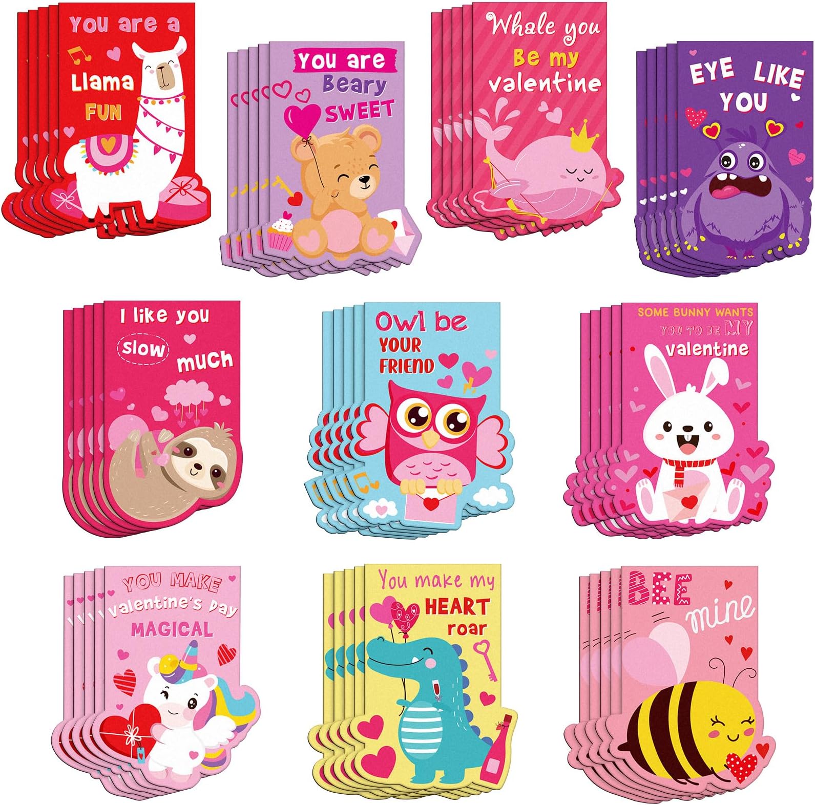 Amazon.com: CCINEE 24 Pcs Valentine's Day Magnetic Bookmarks Bulk,Cute ...