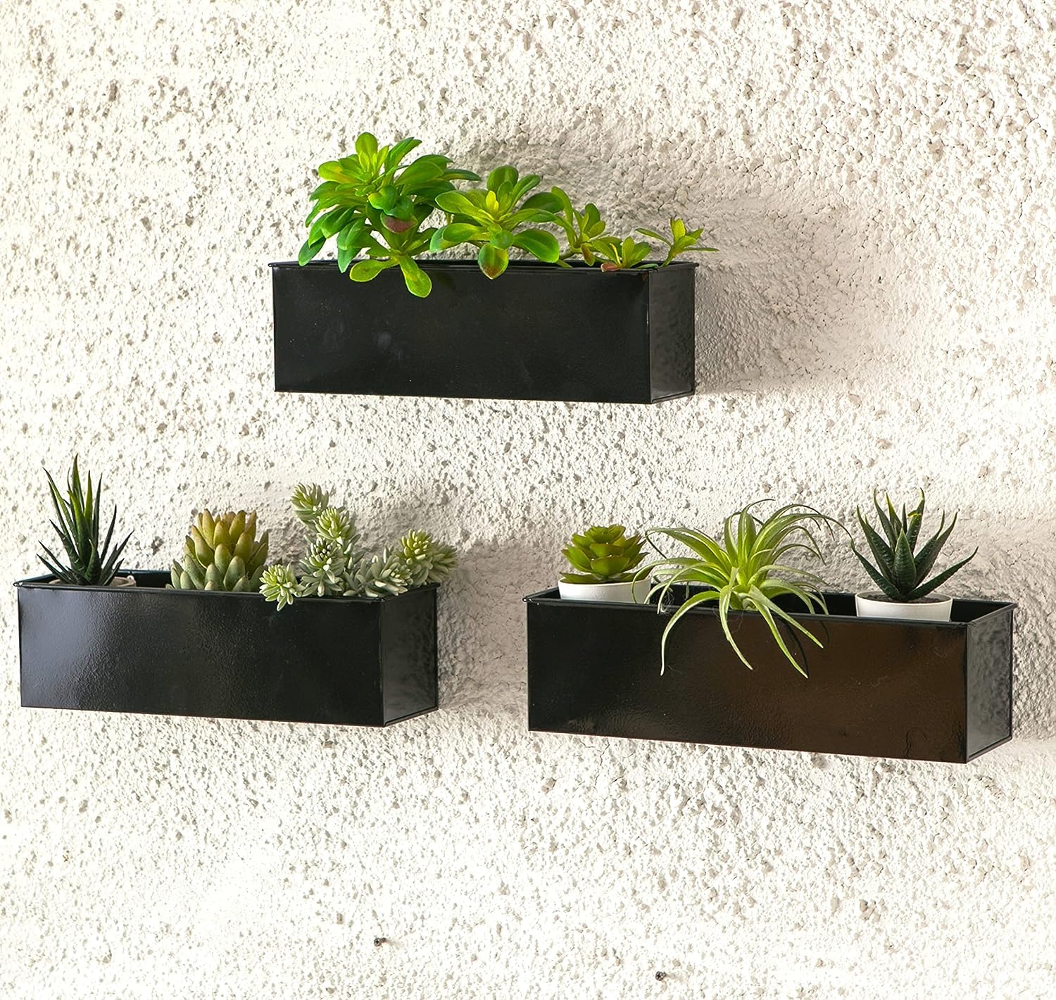Lavish Craft Wall Planter 3 Pack, 12 Inch Large Wall Mount Succulent ...