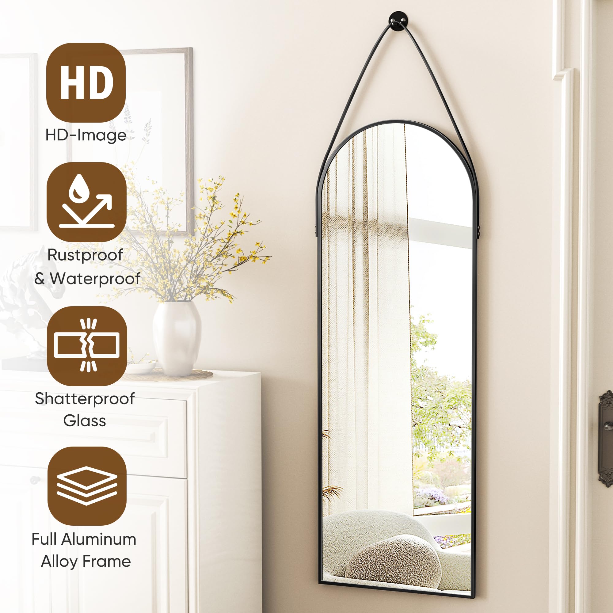 Snapklik.com : Antok Full Length Mirror, 16"x48" Wall Mirror Full ...