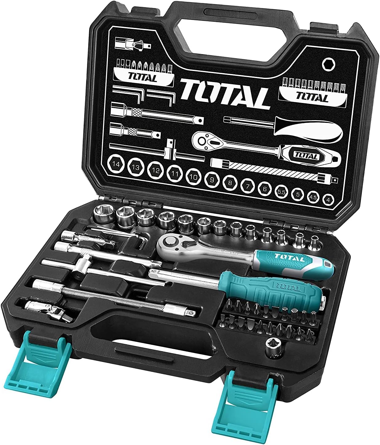 Total Socket set 46 pcs totaltools tht141451: Buy Online at Best Price ...