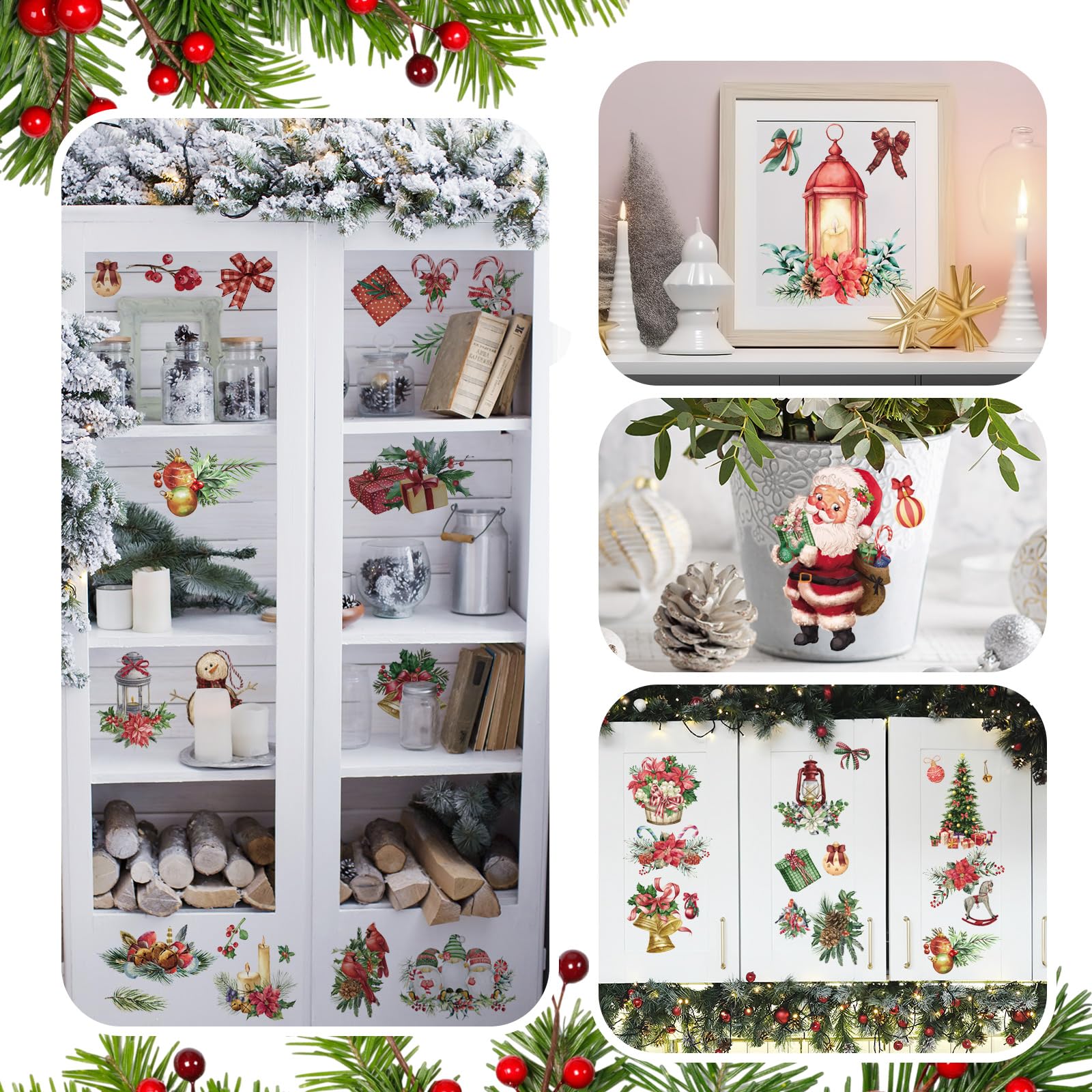 Snapklik.com : SATINIOR 16 Sheets Christmas Rub On Transfers For Crafts ...