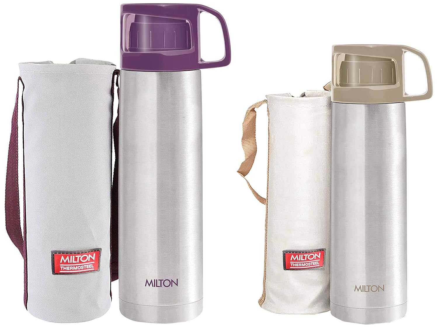 Milton Glassy Flask 1000ml Vacuum Flasks - Purple & Glassy Flask 500ml ...