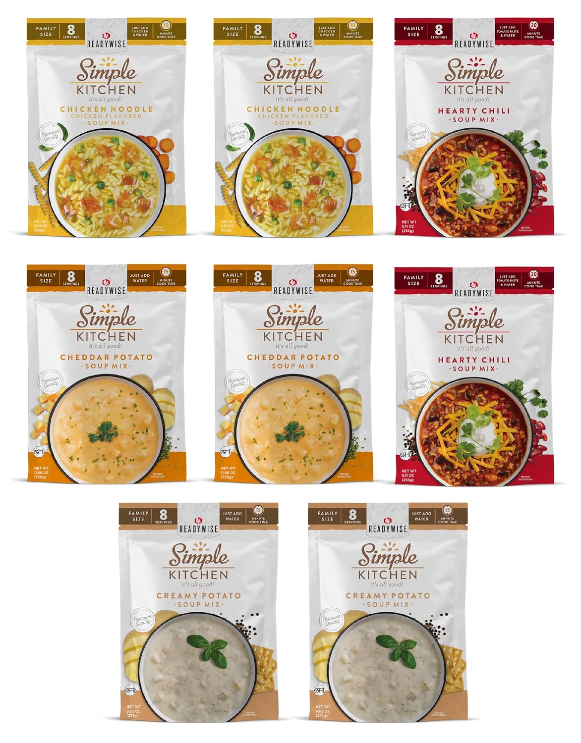Amazon.com: READYWISE - Simple Kitchen, Soup Favorites, Variety Pack, 8 ...