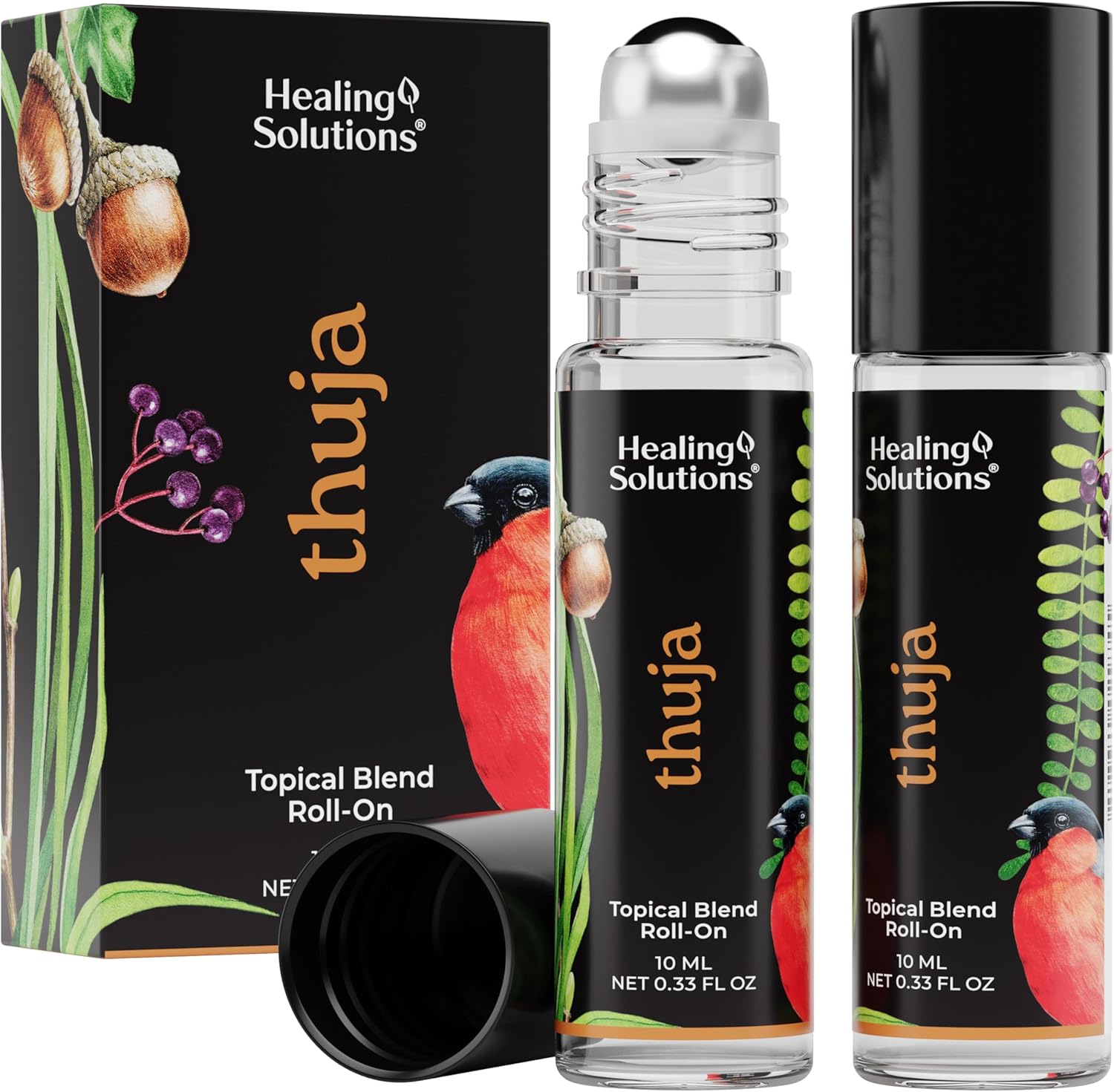 Amazon.com: Healing Solutions (2 Pack) Thuja Essential Oil USDA Organic ...