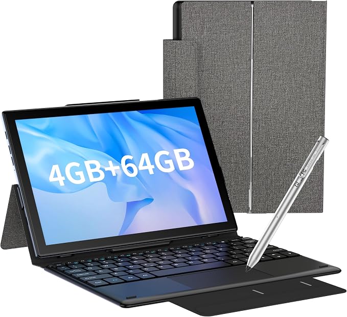 Amazon.com : Tablet with Keyboard,Android 12 Tablet 10.1 inch 2 in 1 ...