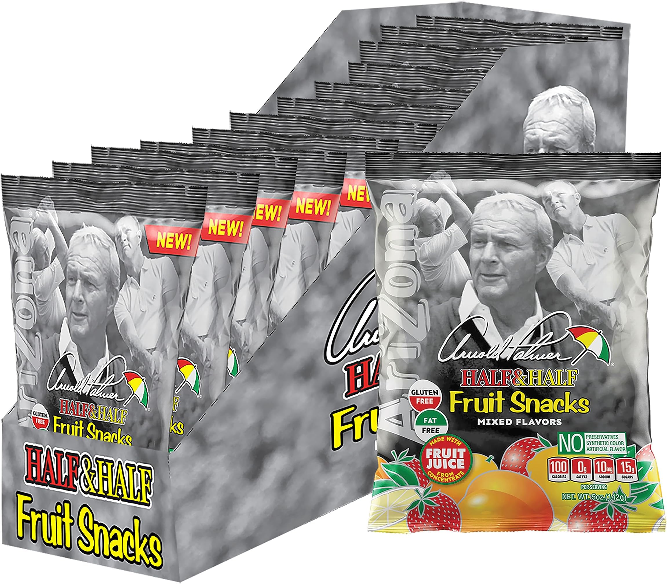 Amazon.com: Arizona Arnold Palmer Half and Half Fruit Snacks, Gluten ...