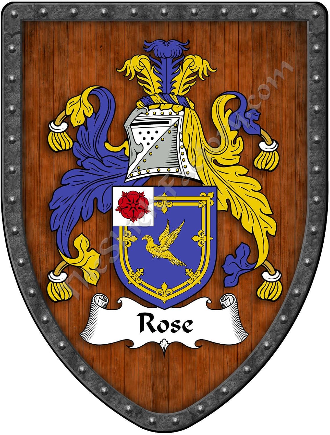 Amazon.com: Rose Family Crest Custom Coat of Arms, Family Ancestry and ...